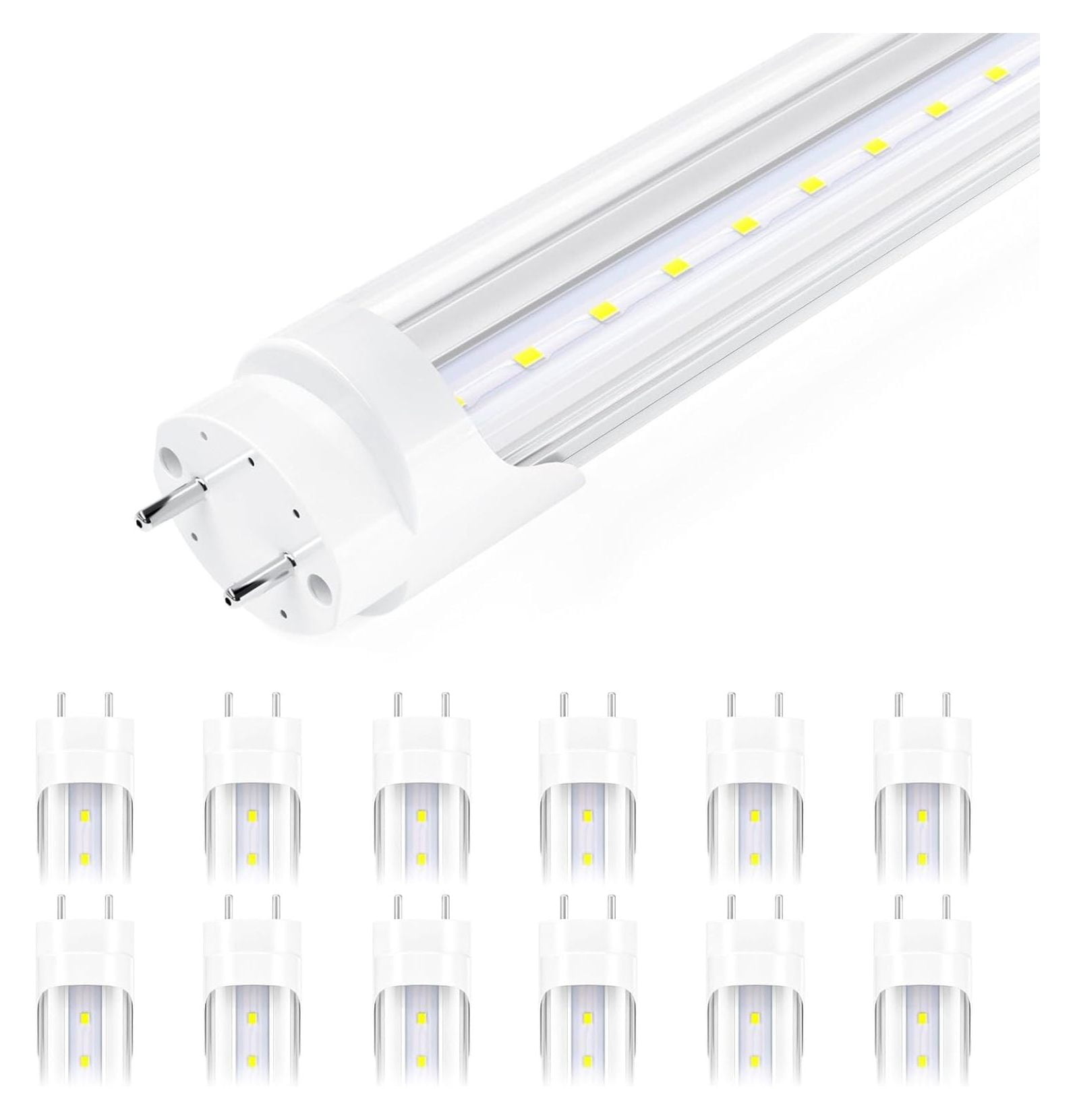 Drevy 12-Pack 4FT LED Bulbs, 18W 5000K Daylight, T8 T10 T12 Fluorescent ...