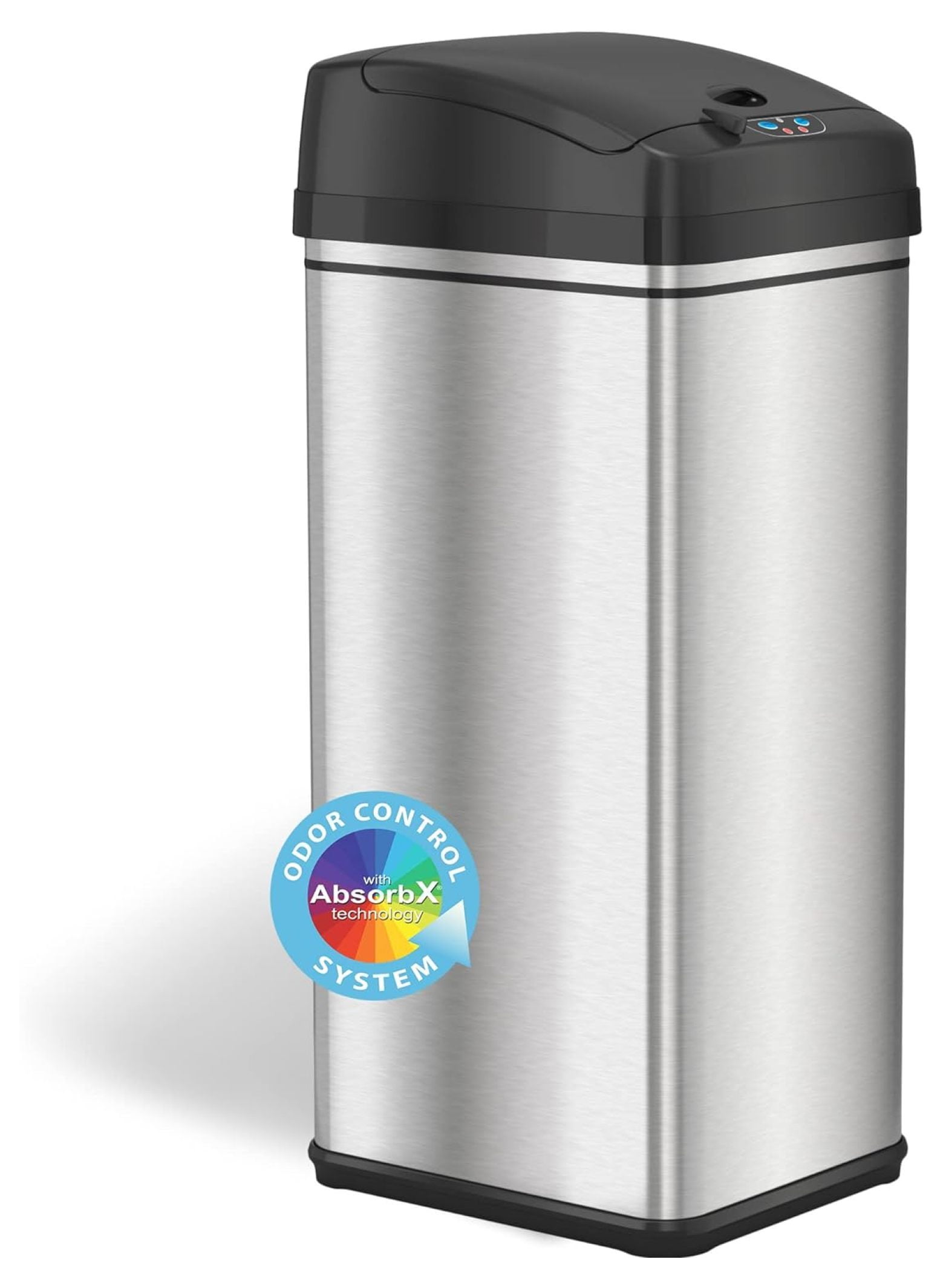 Drevy 13 Gallon Sensor Trash Can with Odor Control System, Stainless ...