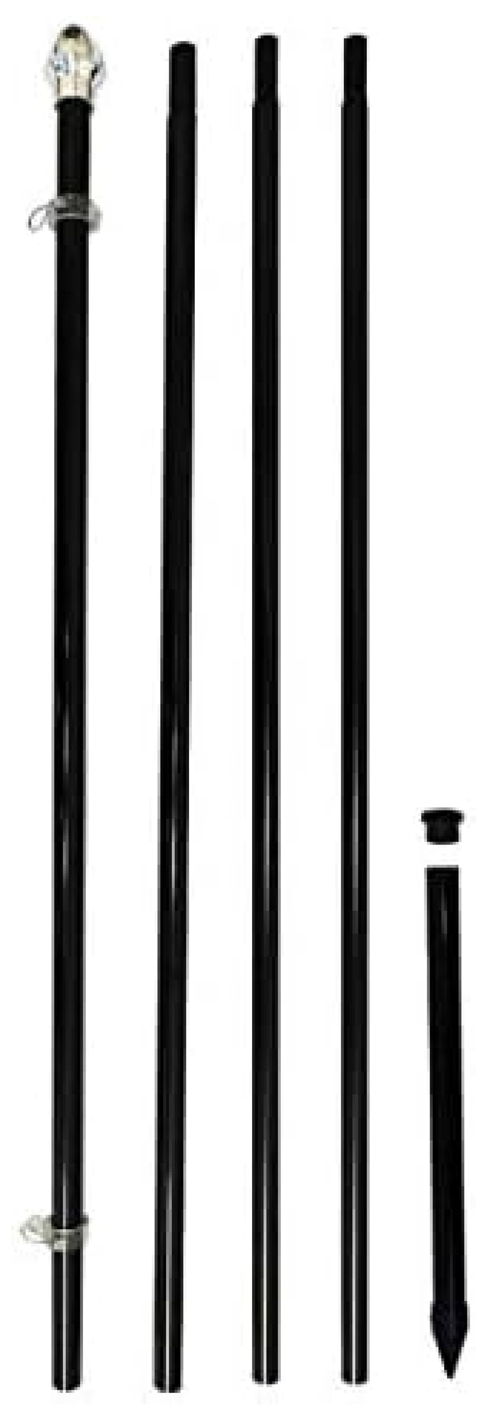 Drevy 13ft Aluminum (Black) Outdoor Pole with Ground Spike - Walmart.com