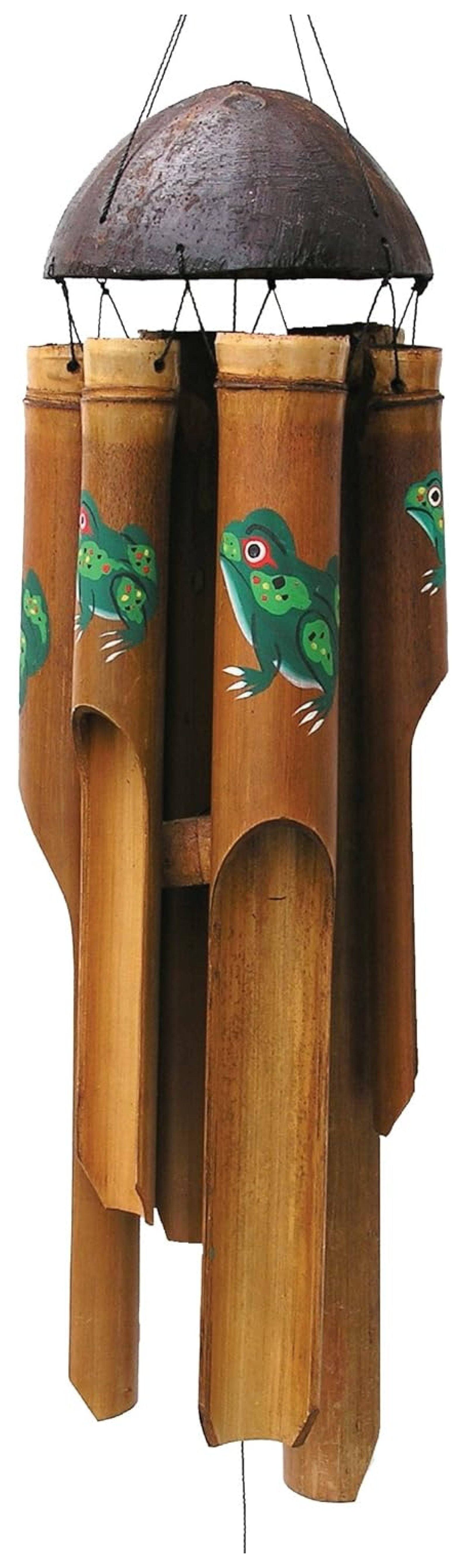 Drevy 140 Cohasset Simple Bamboo Wind Chime, Small, Hand Painted Green ...