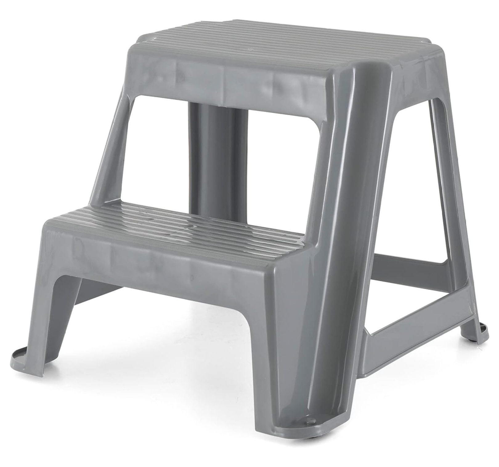 Drevy 18.75-Inch Tall, Sturdy Non Slip Plastic 2-Level Home Step Stool ...