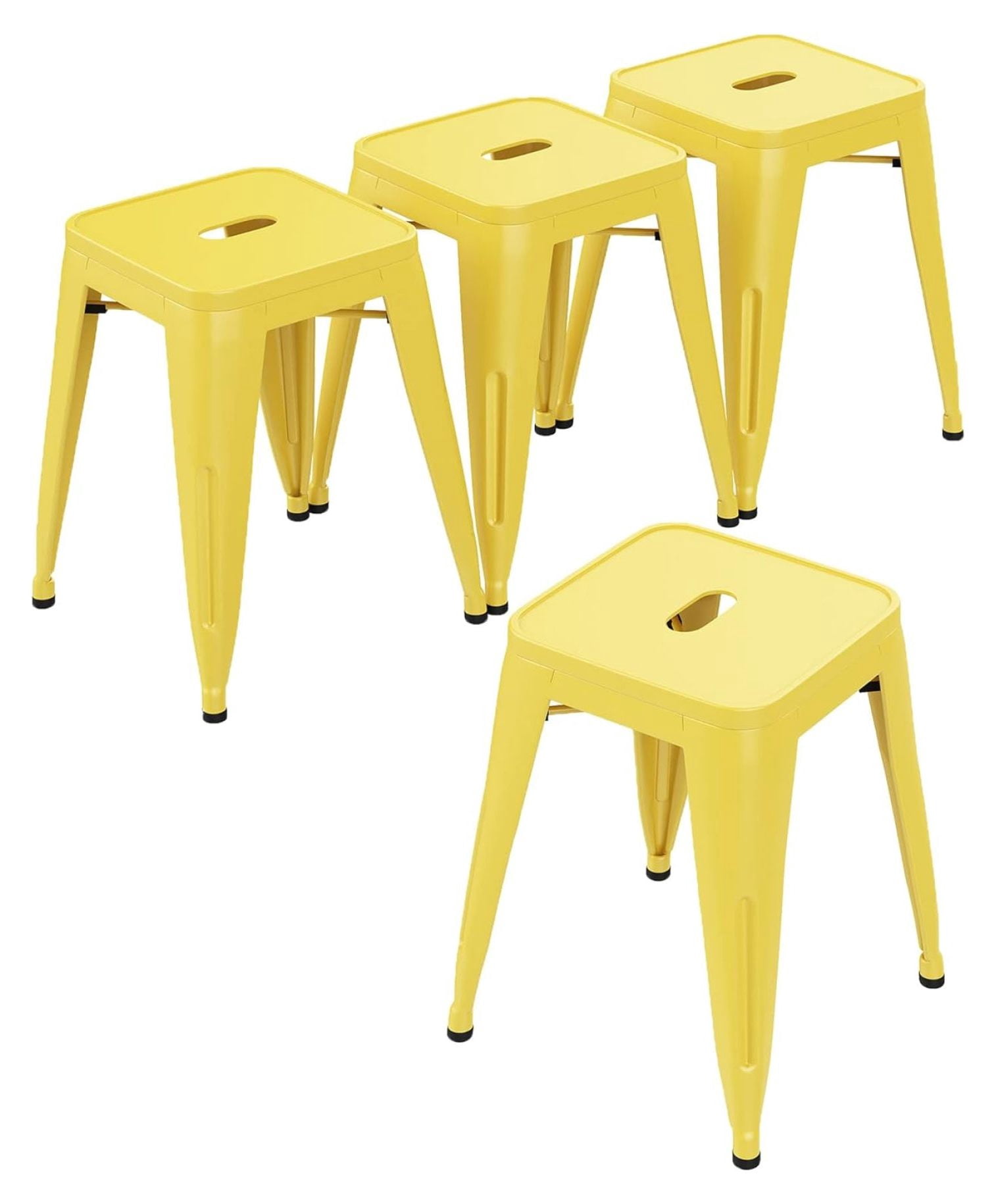 Drevy 18 Inch Stools Backless Metal Stool Stackable Short Stools School ...