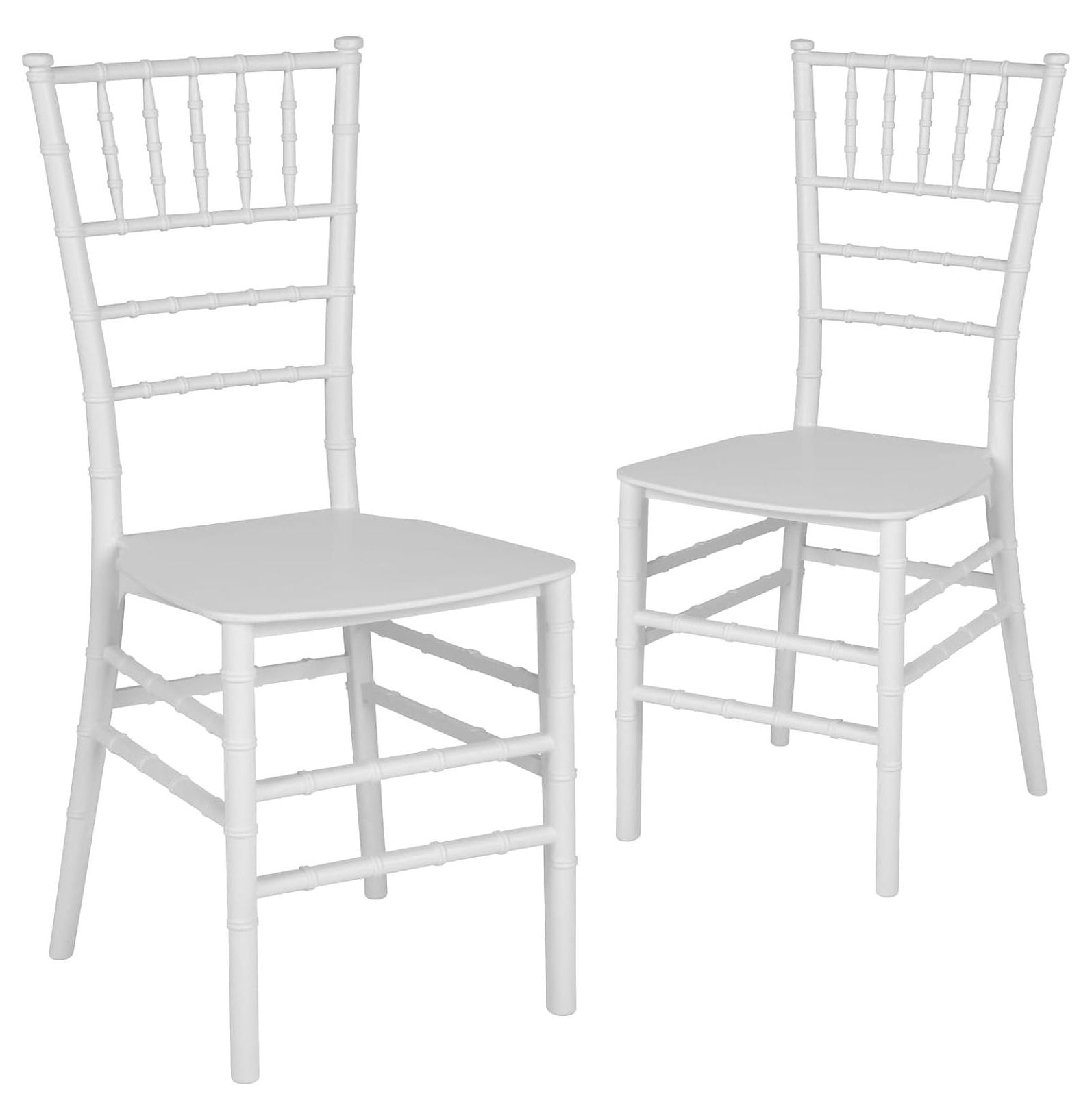 Drevy 2 Pack HERCULES PREMIUM Series White Resin Stacking Chiavari ...
