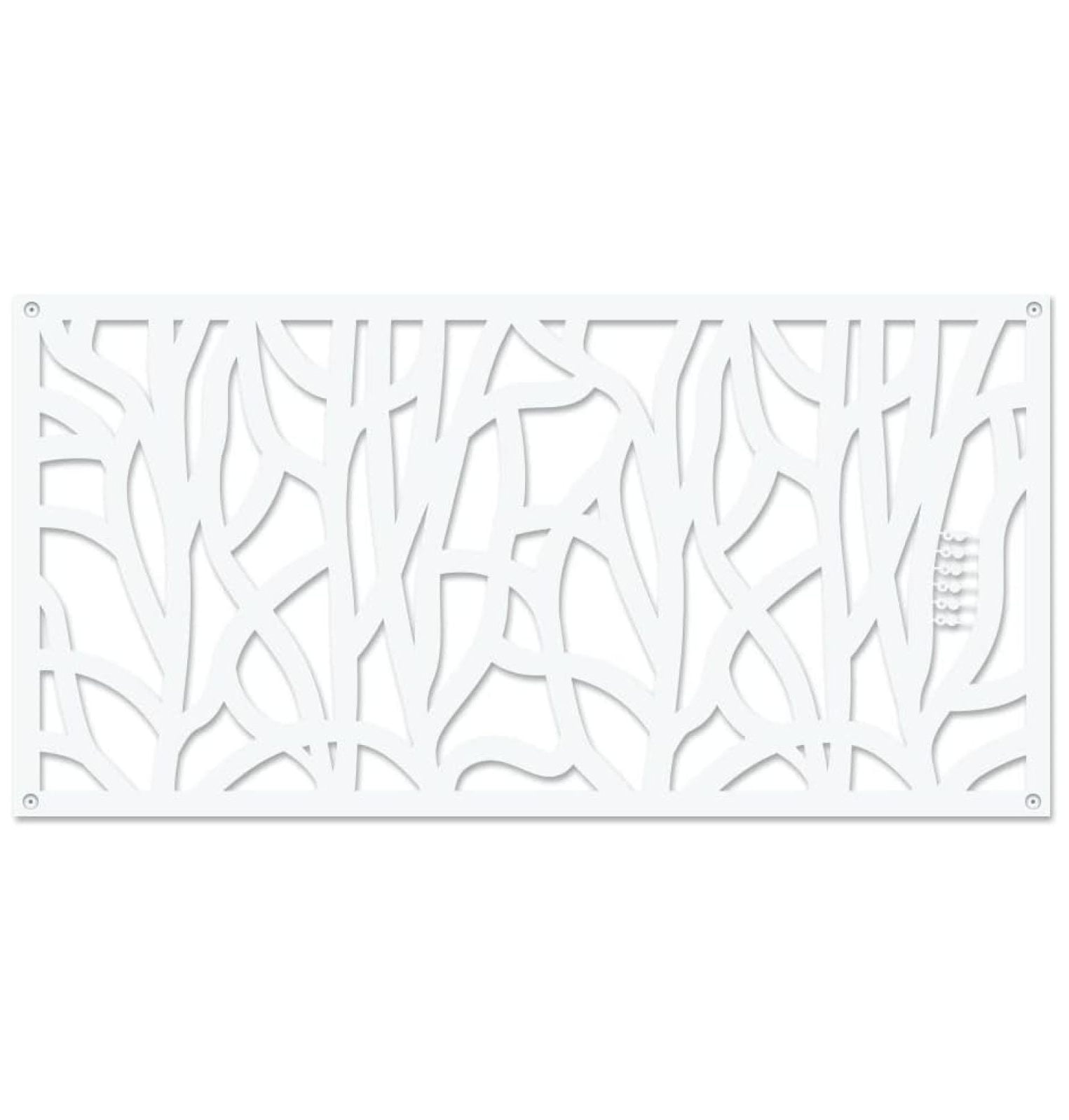 Drevy 2 ft x 4 ft Decorative Lattice White Privacy Screen Deck, UV ...