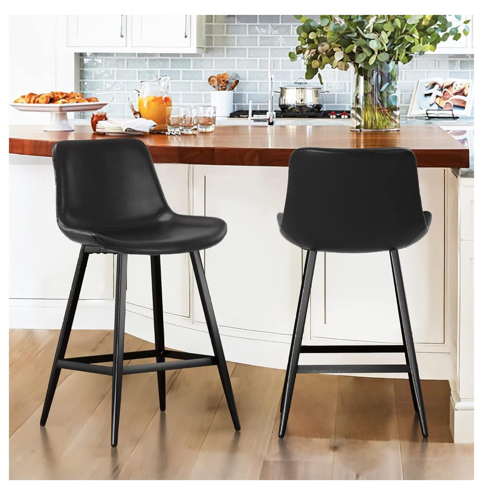 Drevy 24 inch Counter Stool,Modern Bucket Barstool, Kitchen Counter ...