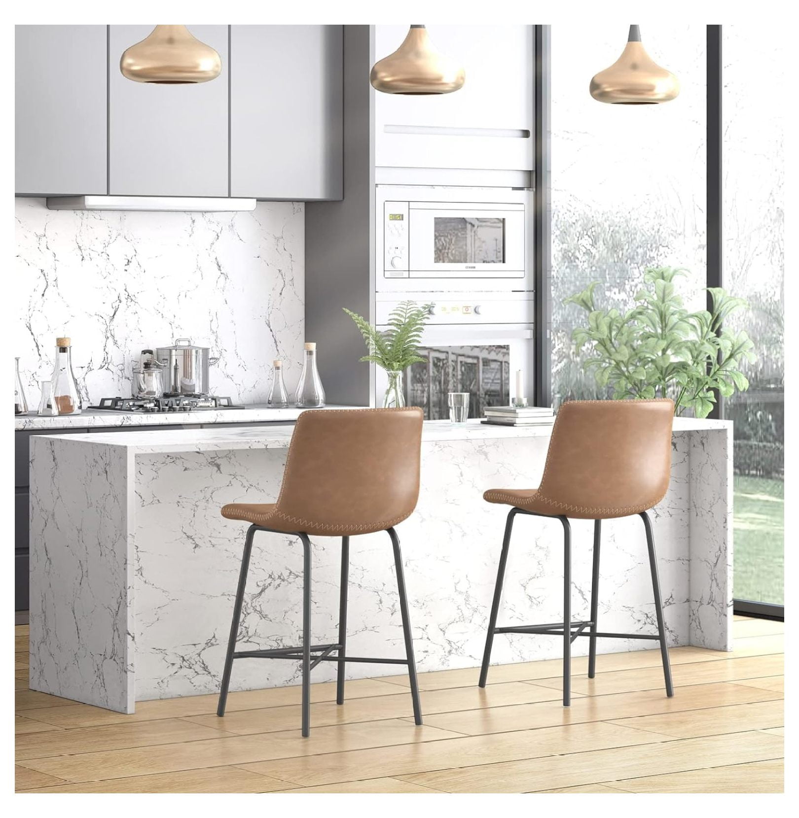 Drevy 28" Bar Stools, Counter Height Bar Stools, Bar Stools for Kitchen ...