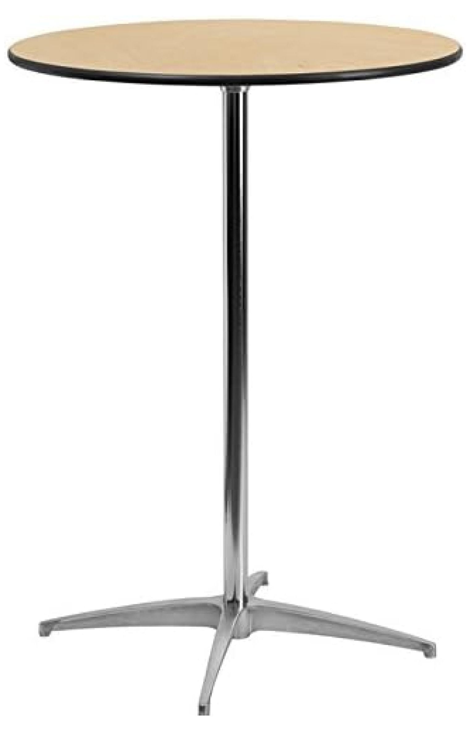 Drevy 30 Inch Diameter Round Knockdown Wood Highboy Table with 30 and ...