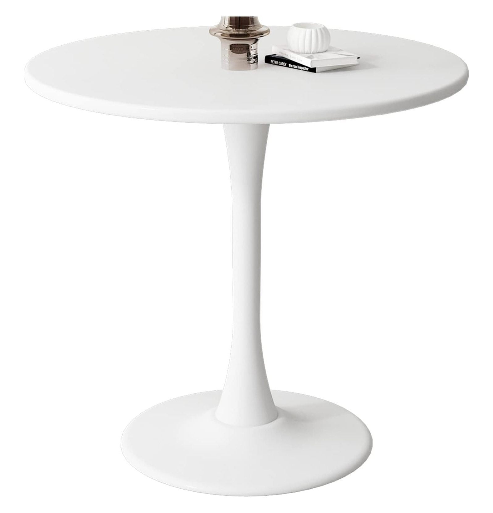 Drevy 32 inch White Round Table Modern Dining Table Round Kitchen Table ...