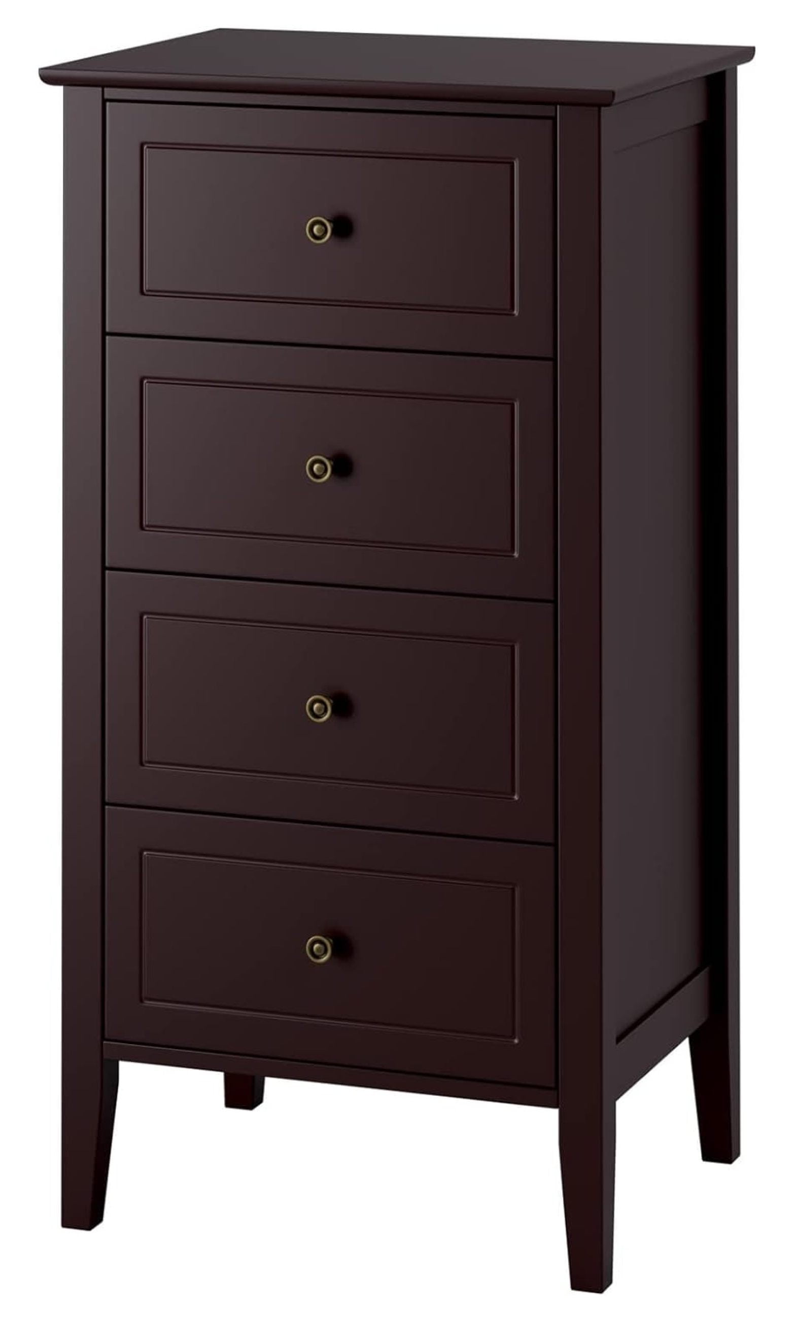 Drevy 4 Drawer Dresser, Antique Wide Chest of Drawers with Solid Frame ...