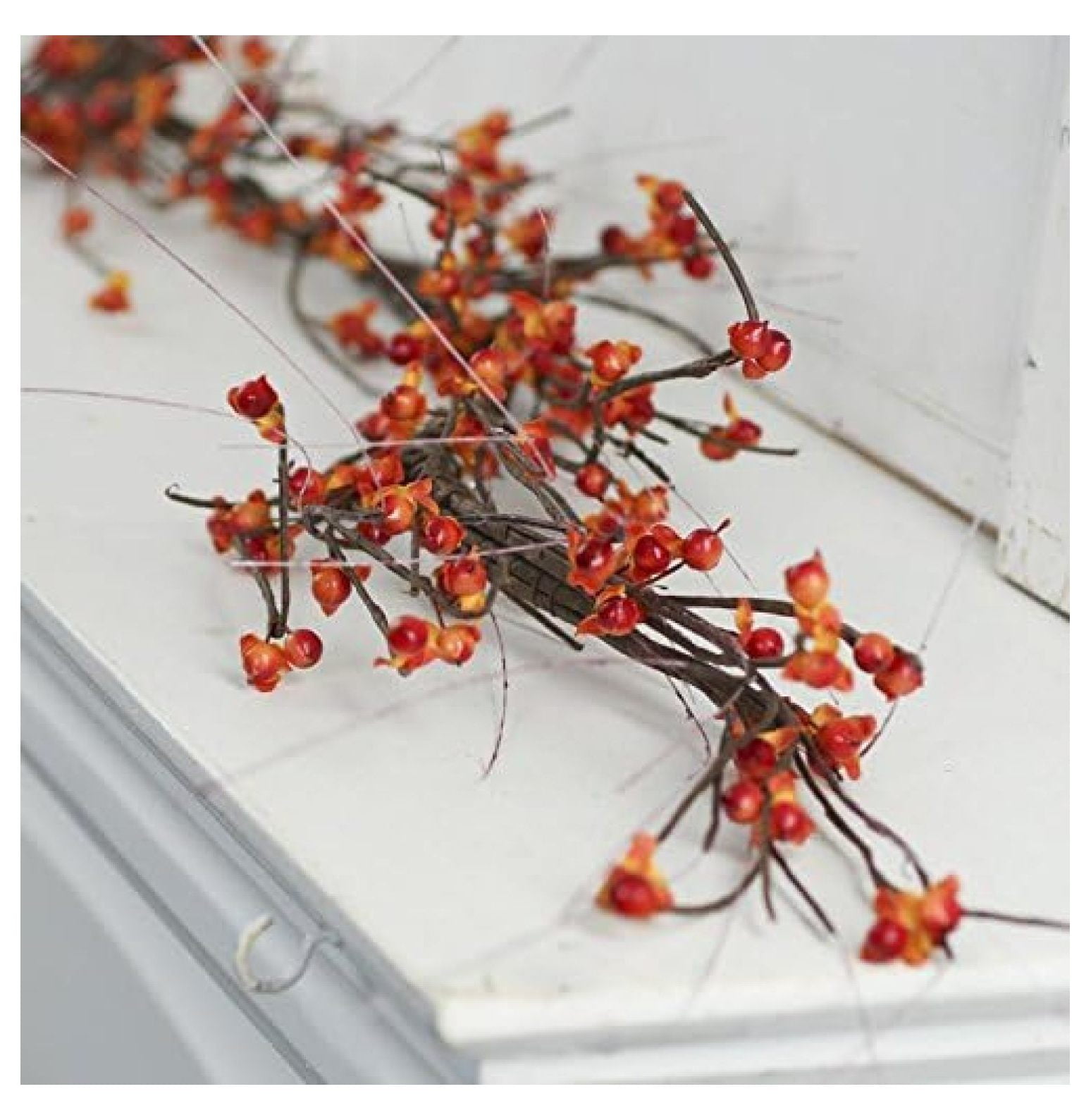 Drevy 4 Feet of Artificial Wispy Bittersweet for Home Decor, Crafting ...