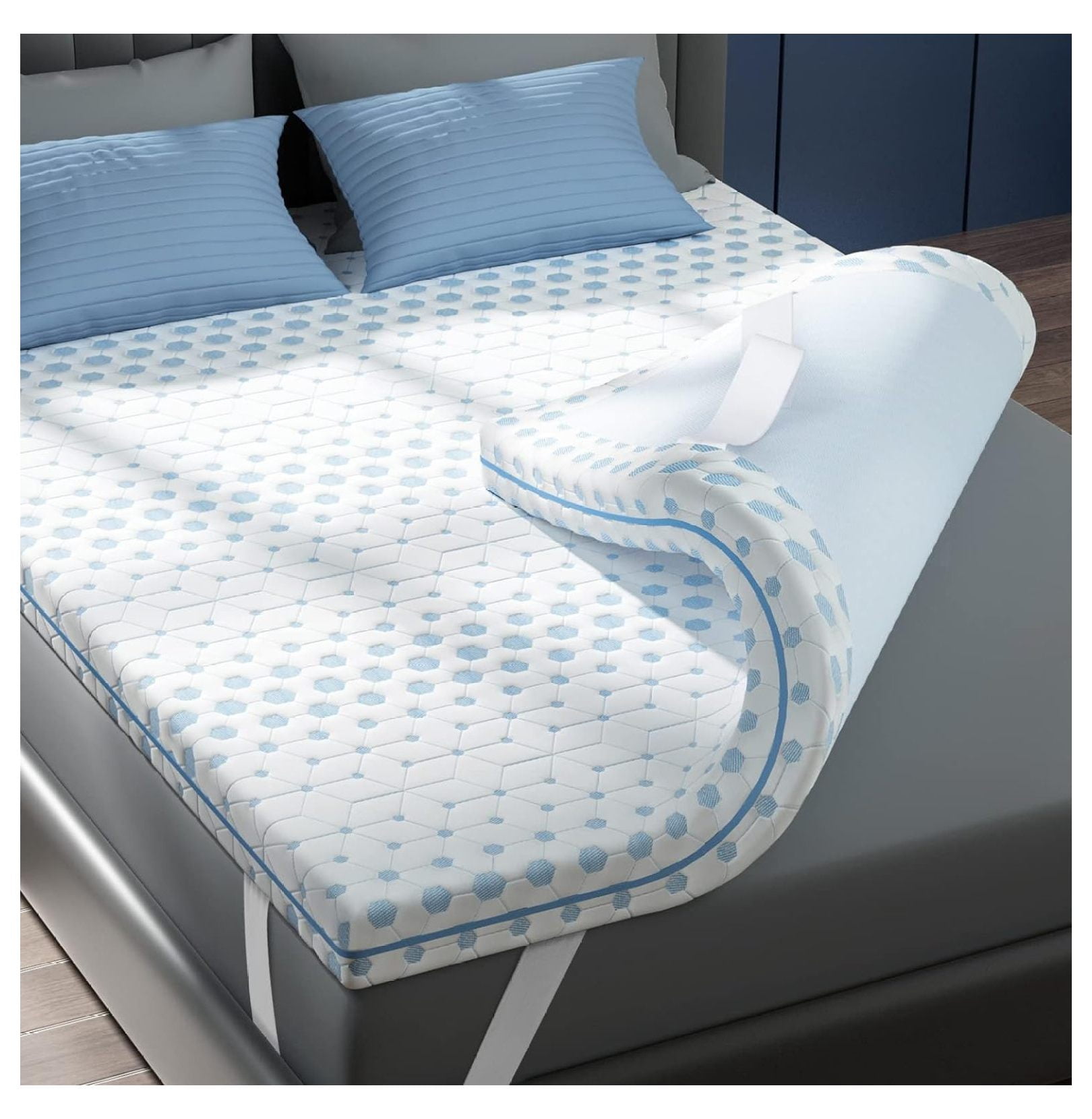 Drevy 4 Inch Firm Mattress Topper Queen - Gel Memory Foam Mattress ...