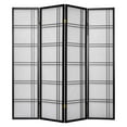 Drevy 4 Panels Room Screen Divider Black 71" High x 70" Wide - Walmart.com