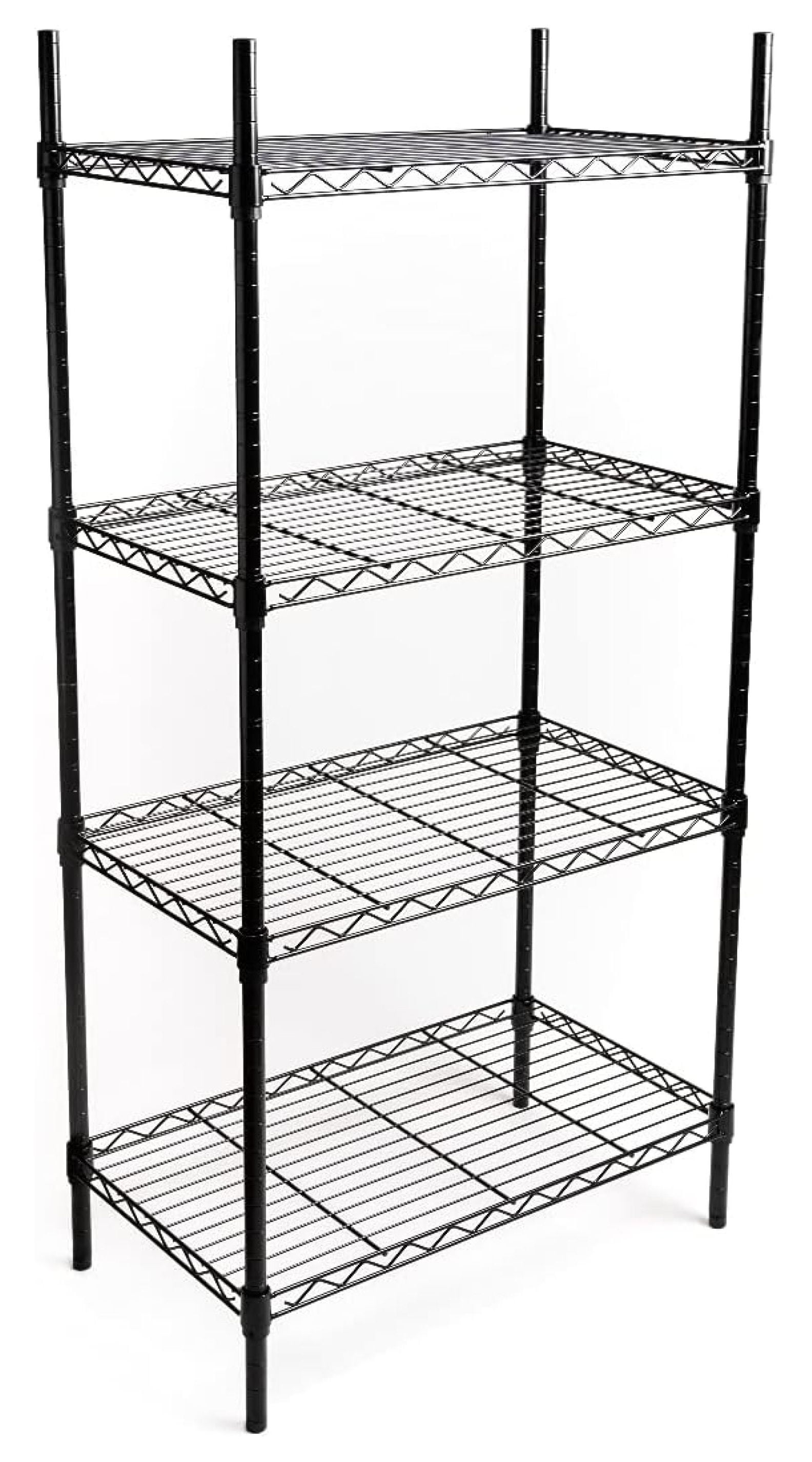 Drevy 4 Tier Household Wire Shelving Unit (13" x 23" x ") Holds up to ...