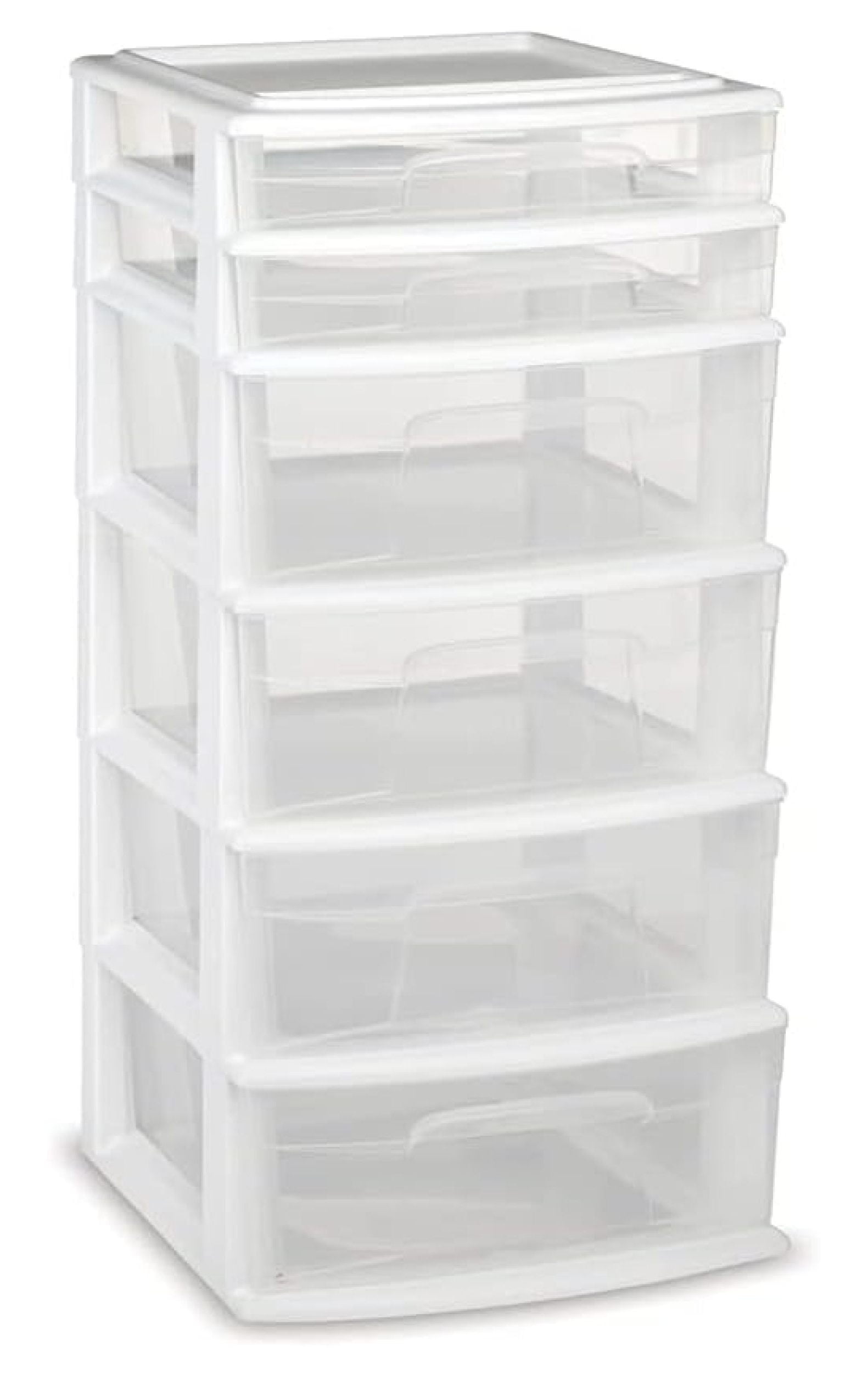Drevy 6 Drawer Plastic Storage and Organizer Tower, Cabinet for Home ...