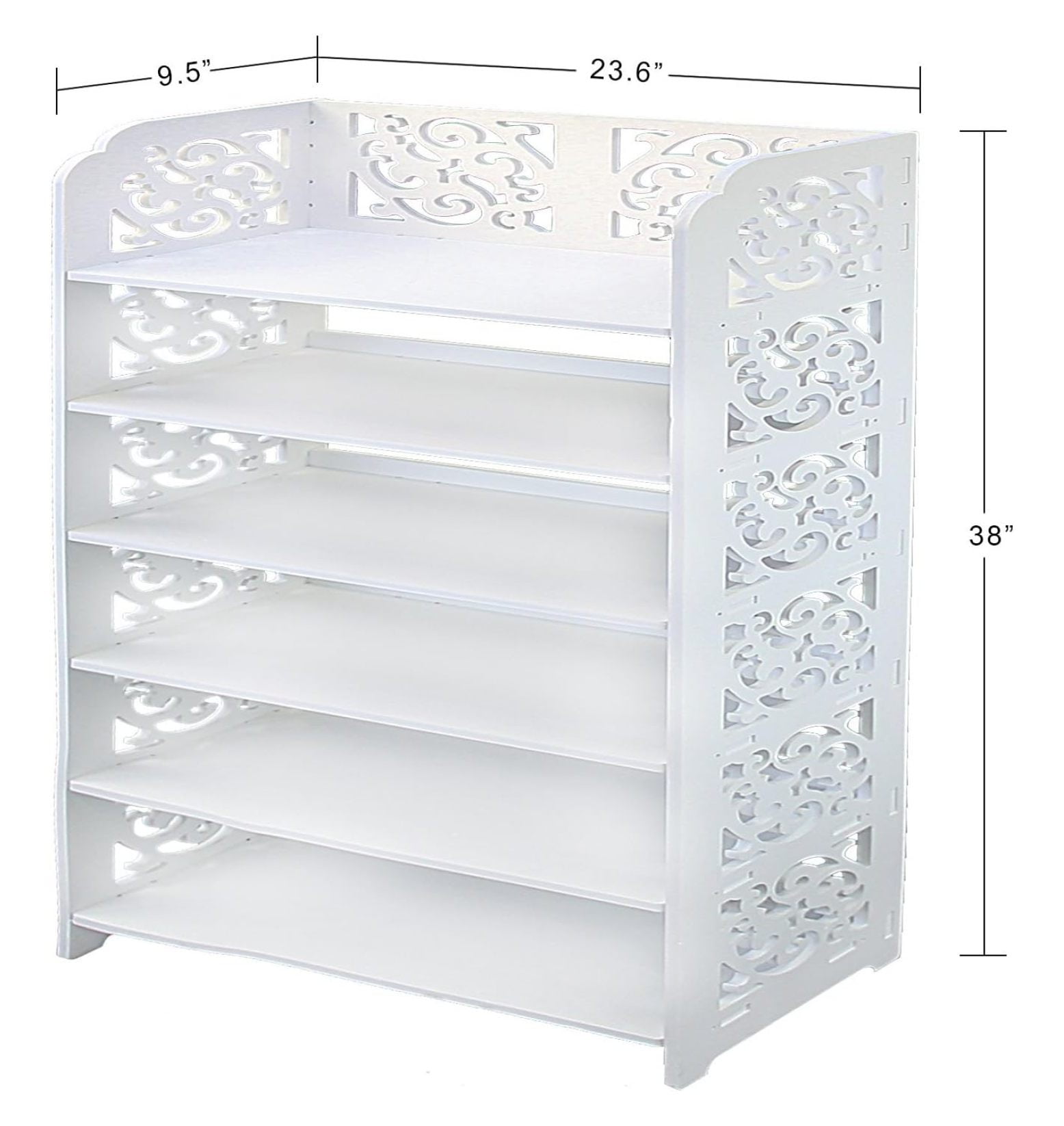 Drevy - 6 Tier WPC Shoe Rack/Shoe Storage Stackable Shelves Standing ...