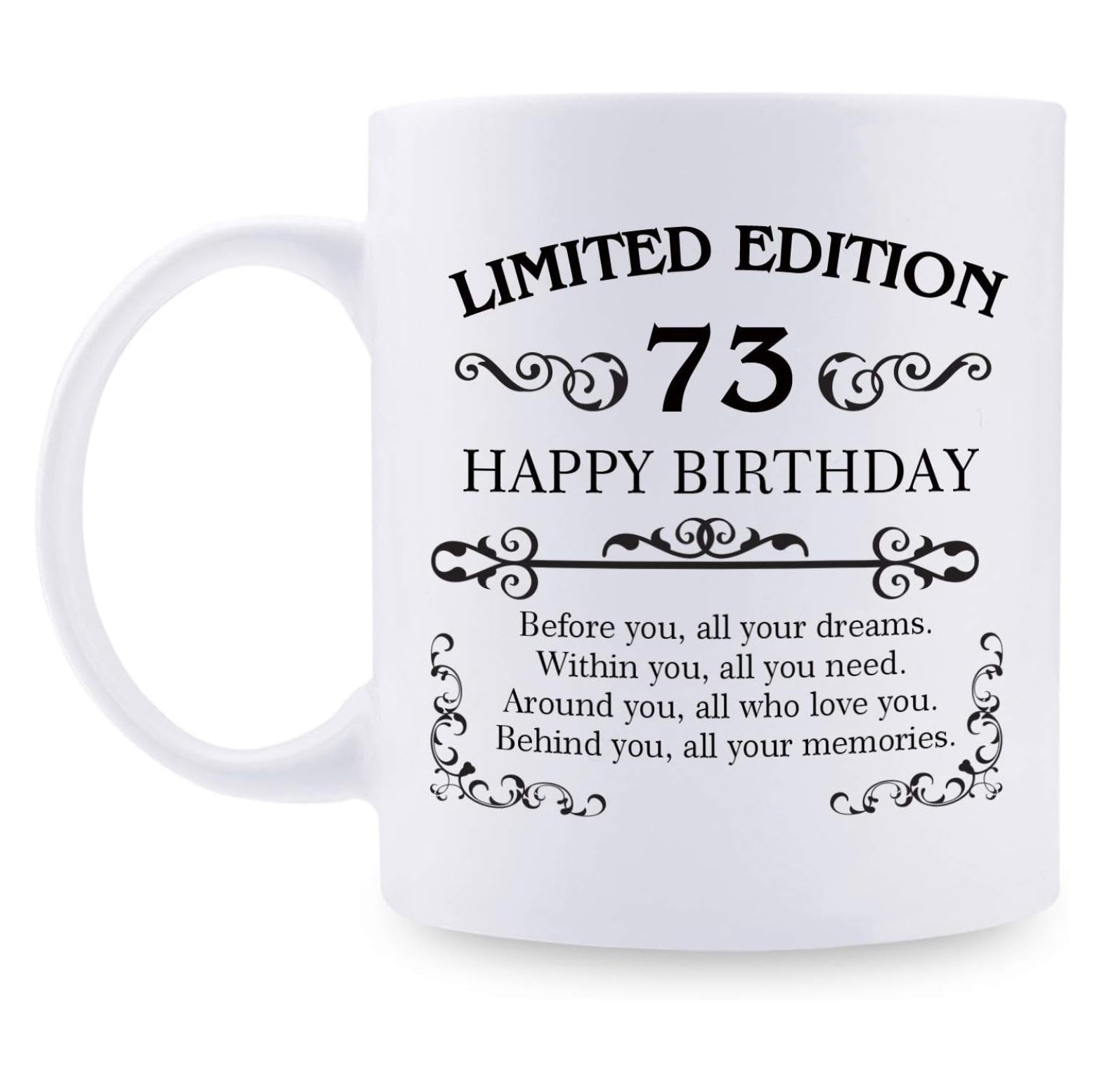Drevy 73rd Birthday Gifts for Women Men - 11 oz Coffee Mug - 73 Year ...
