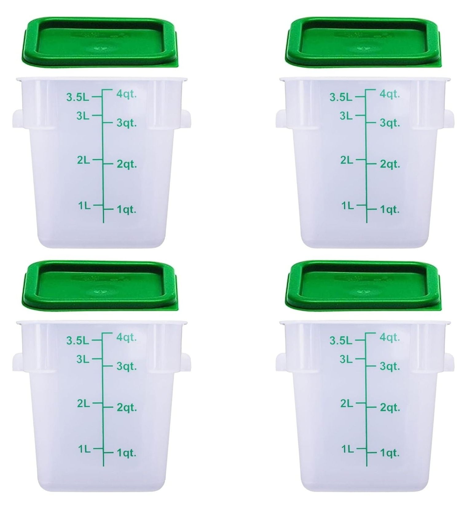 Drevy 8 pack Square Sous Vide Containers With Lids - 4 Quart Restaurant ...