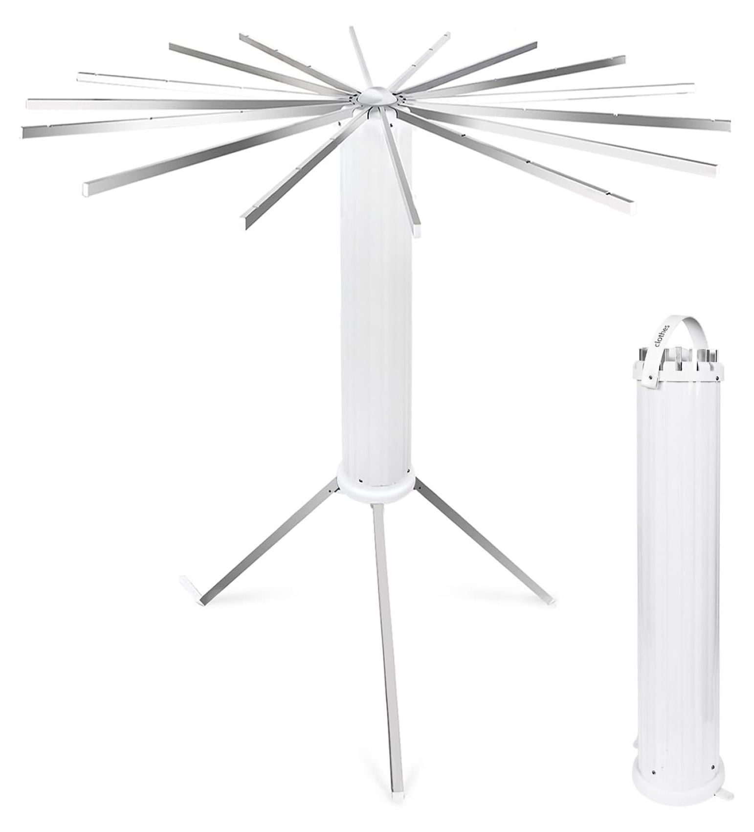 Drevy Aluminum Tripod Clothes Drying Rack, Foldable Portable Aluminum ...