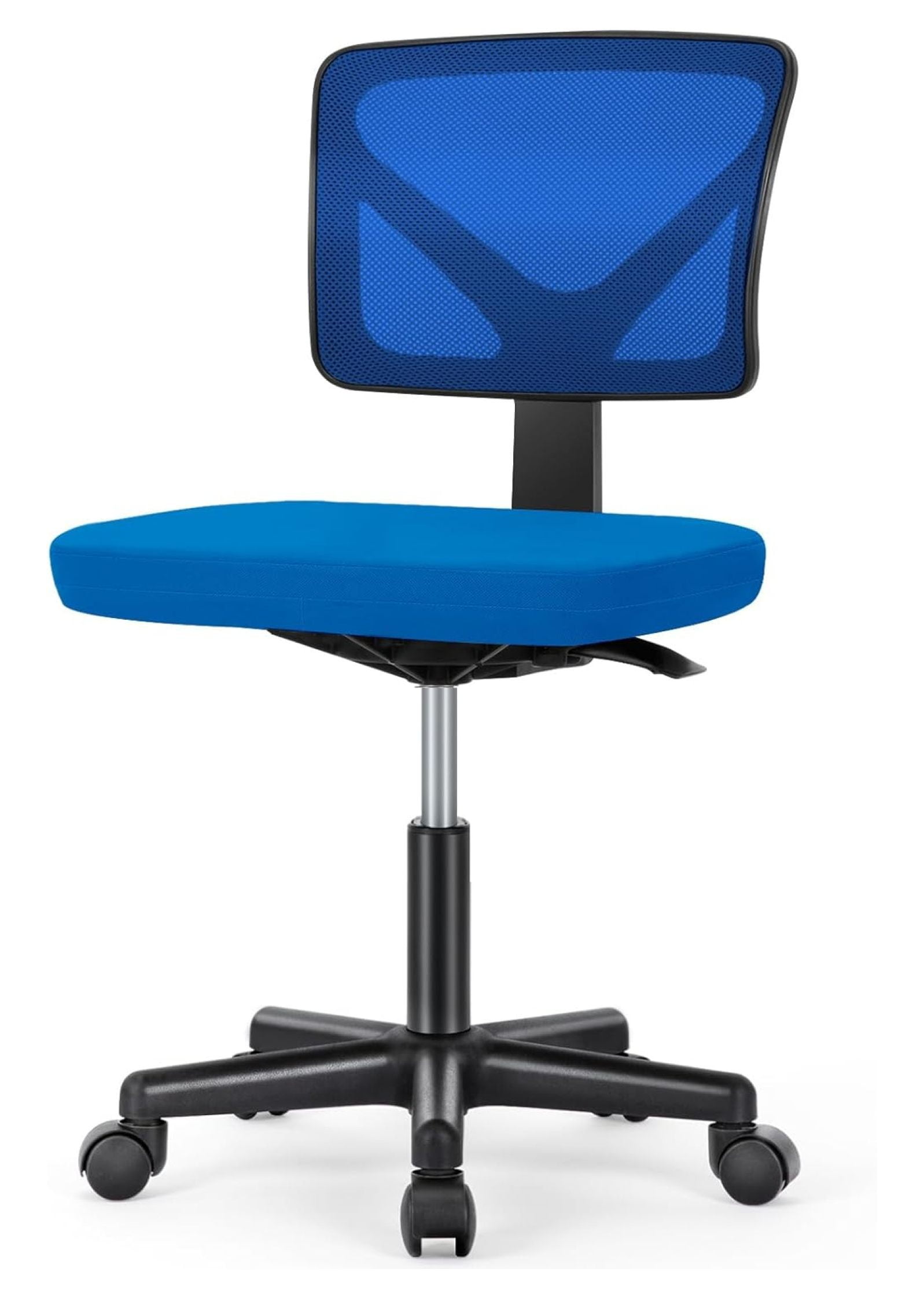 Drevy Armless Desk Chair - Small Home Office Chair with Wheels, Mesh ...