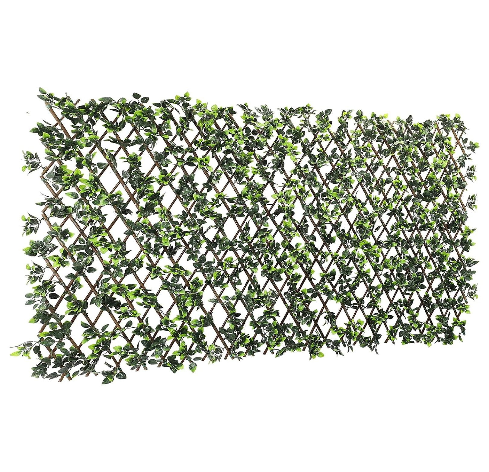 Drevy Artificial Expandable Rose Leaf Faux Leaves Privacy Fence Screen ...