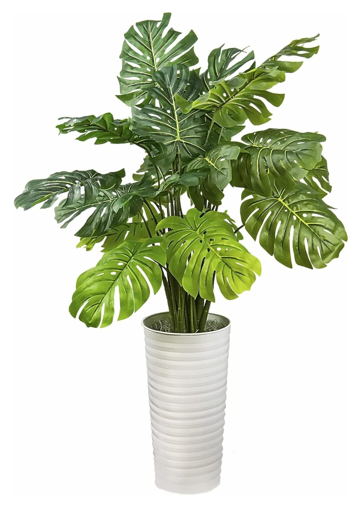 Drevy Artificial Variegated Monstera Plant 4FT Faux Indoor Floor Plant ...