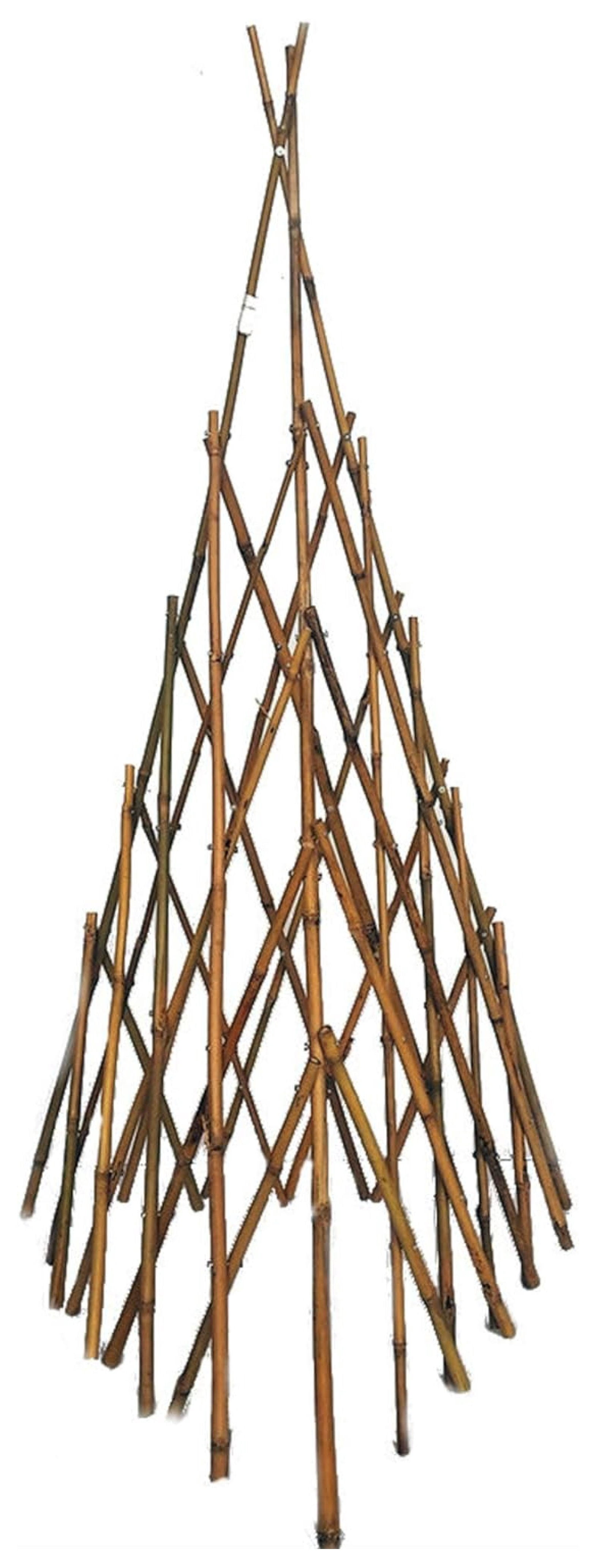 Drevy Bamboo Pole Tepee Natural Yellow Finish, 26" D x 72" H - Walmart.com