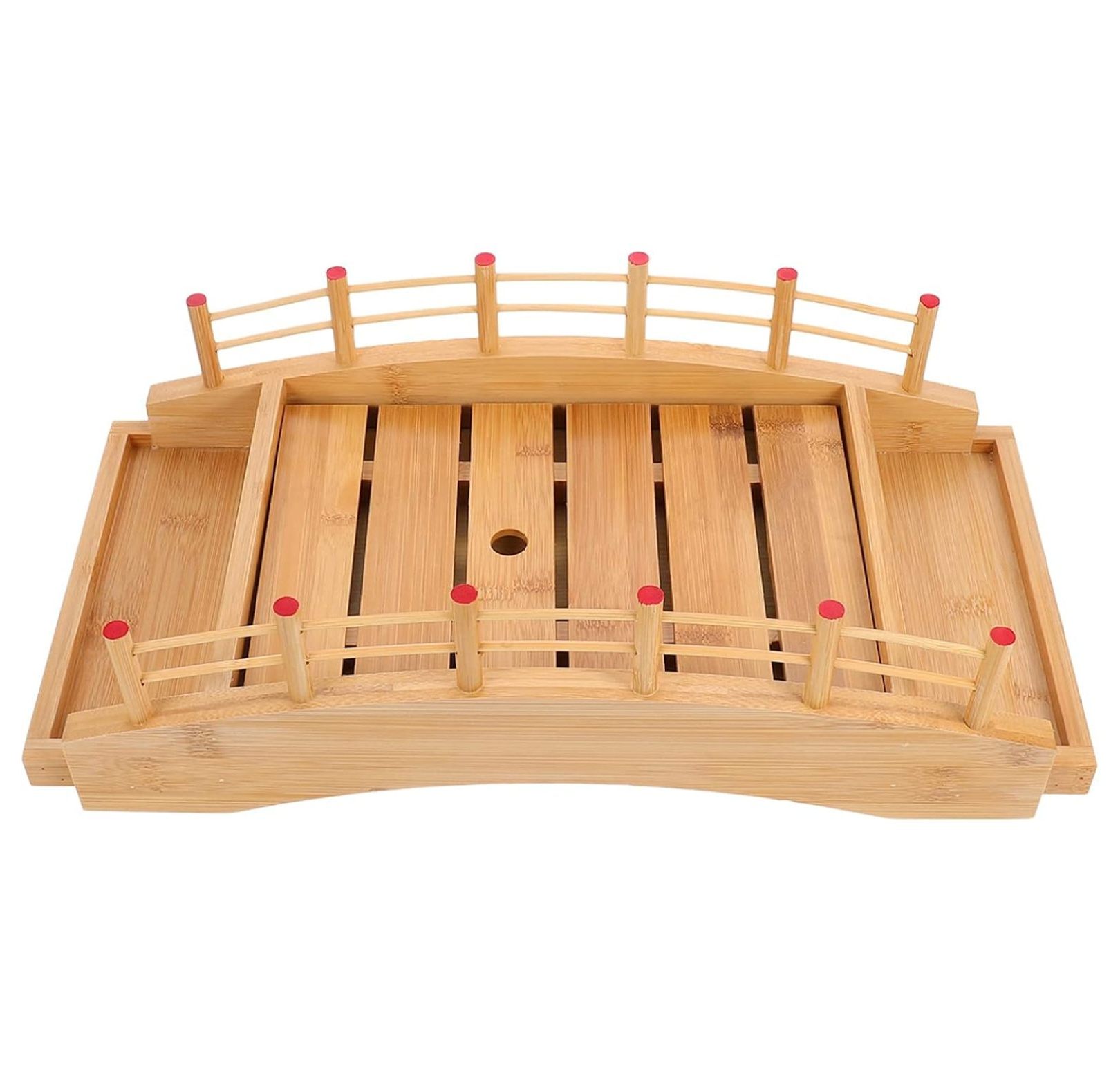 Drevy Bamboo Sushi Boat Serving Tray, Arch Bridge Sushi Boat, Wooden ...