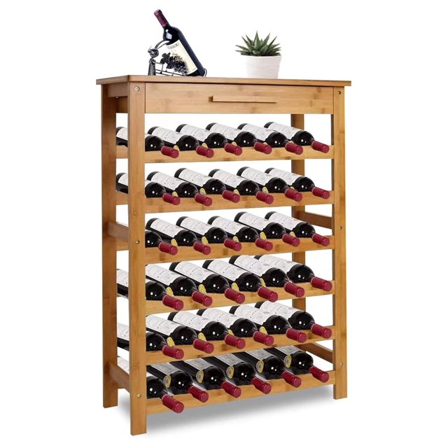 Drevy Bamboo Wine Rack Modular Wine Storage Holder Display Shelves for ...