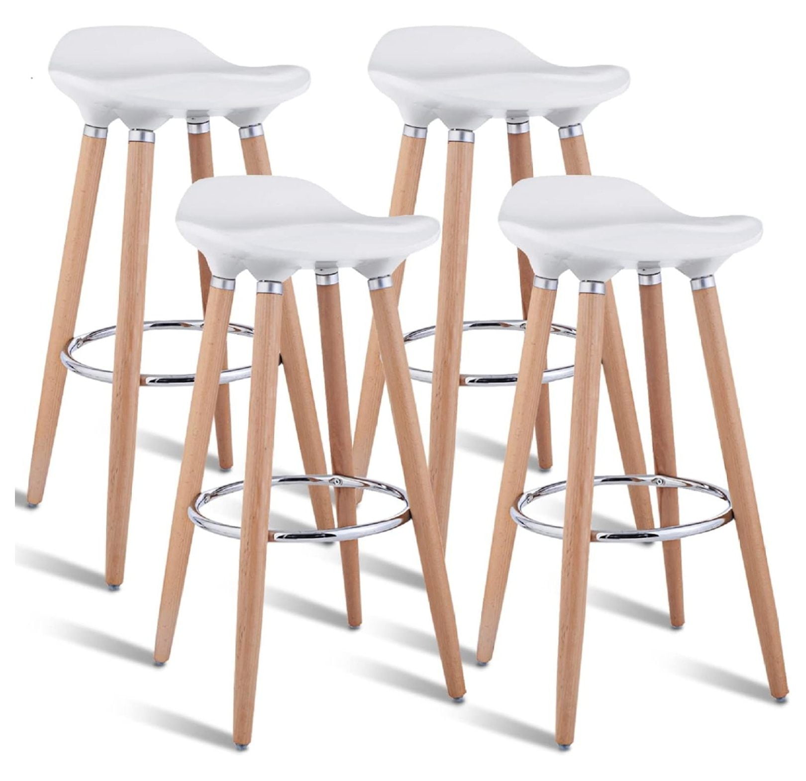 Drevy Bar Stools Set of 4, Modern Comfortable Barstools, Counter Height ...