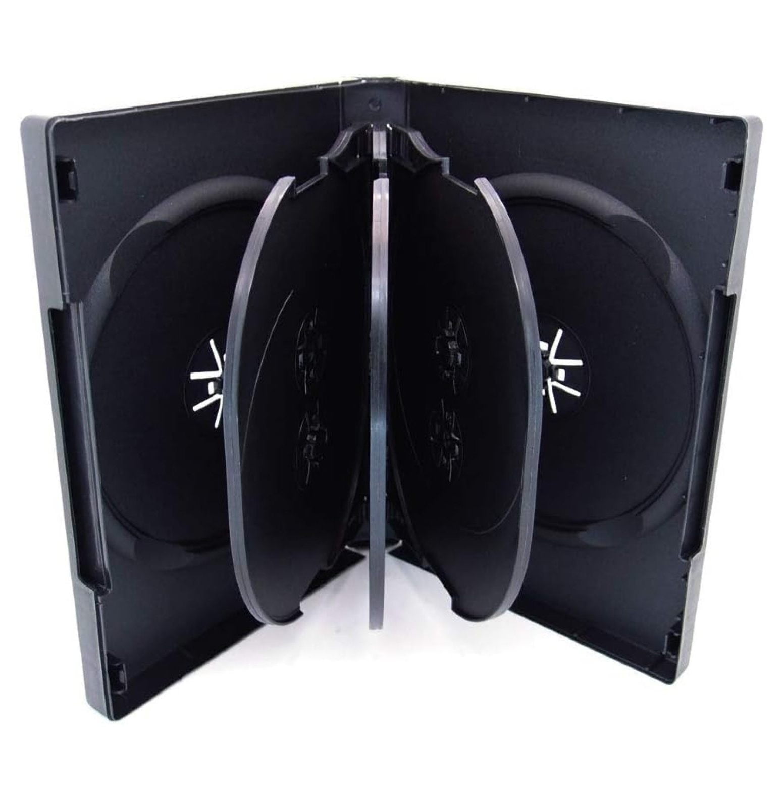 Drevy Black 8 Disc Cases with 3 Trays and Outter Clear Sleeve, 20 Pcs ...