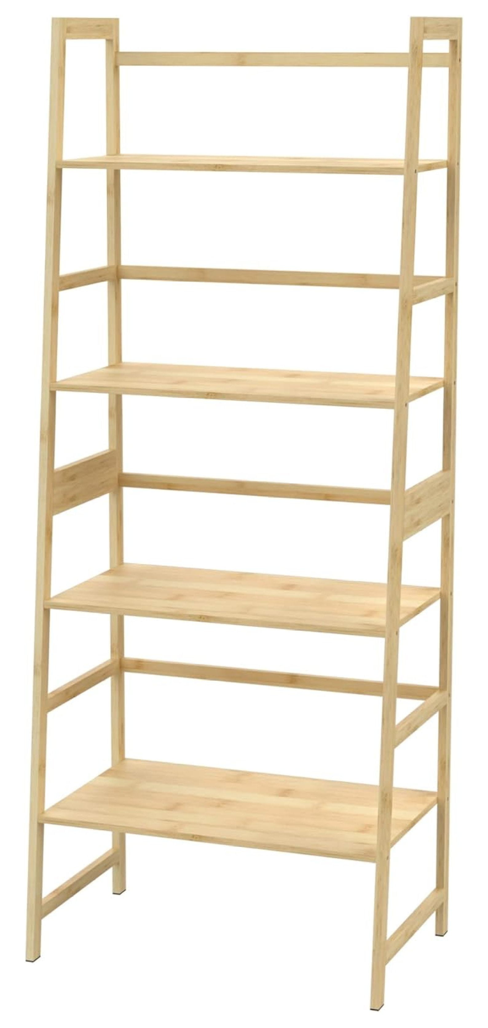 Drevy Bookshelf Book Shelf, Bookcase Storage Shelves Book case, Ladder ...