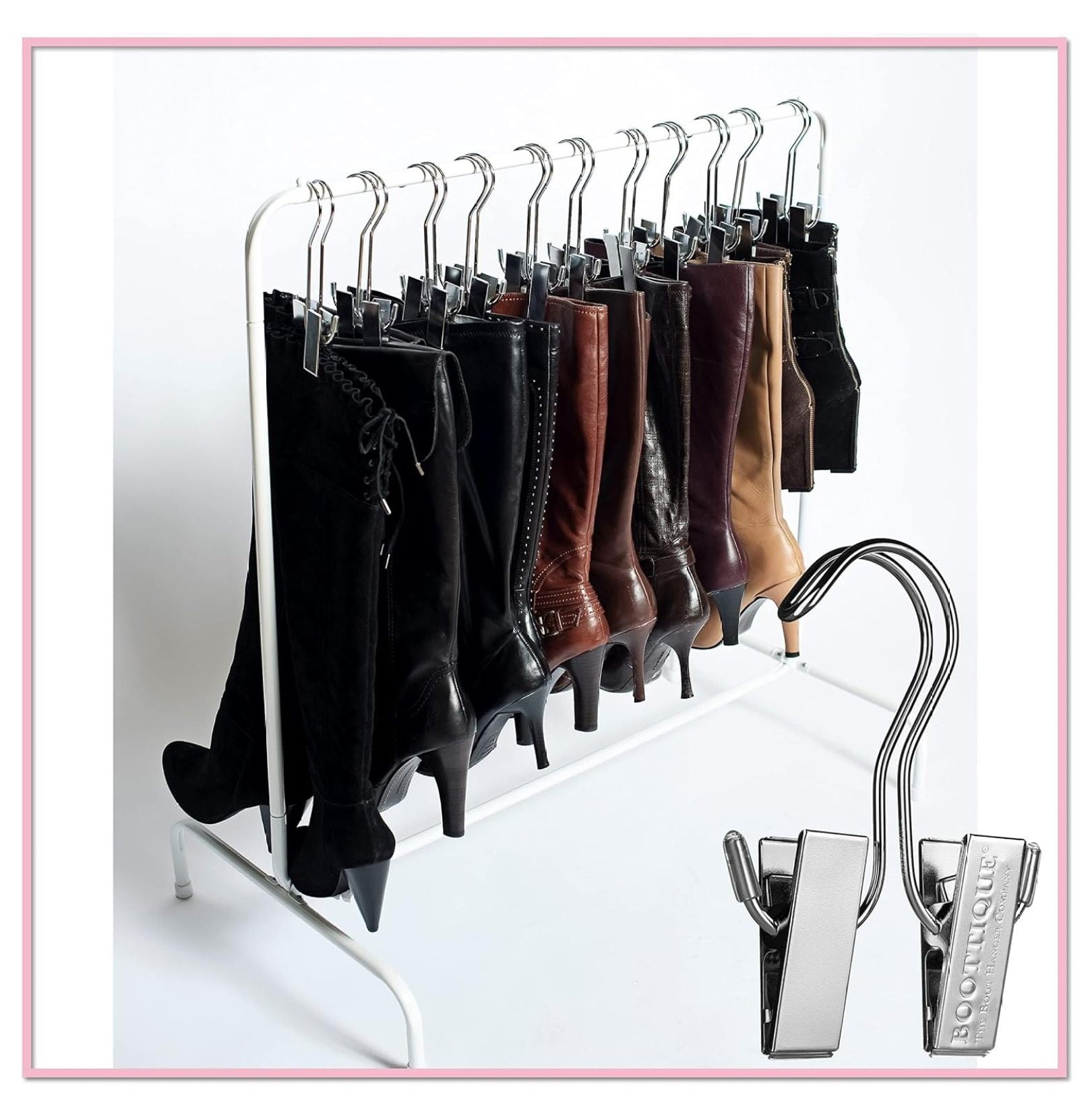 Drevy Boot Organizer: The Boot Rack - Fits in Most Closets- Hangs ...