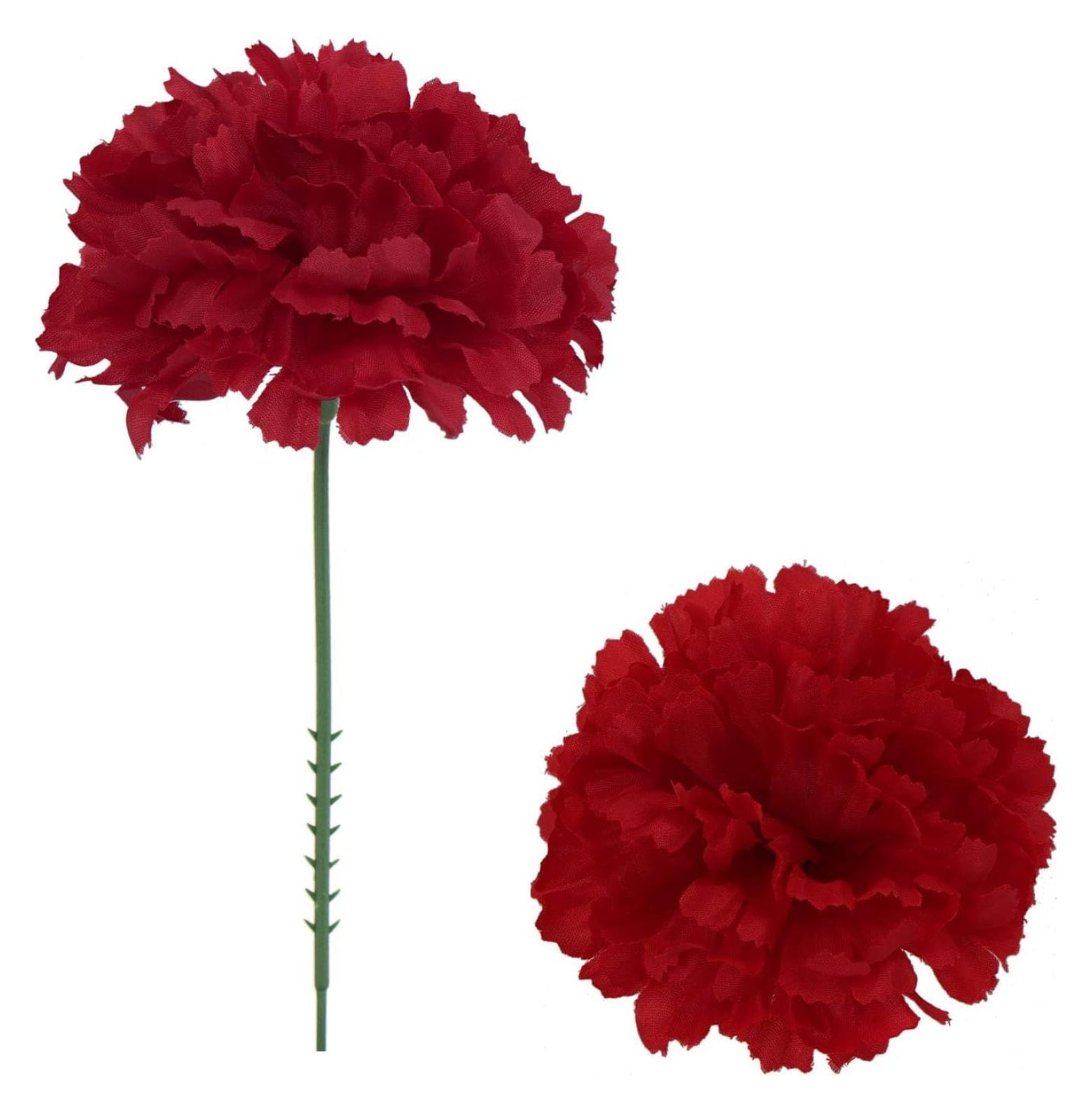 Drevy Burgundy Silk Carnation Picks, Artificial Flowers for Weddings ...