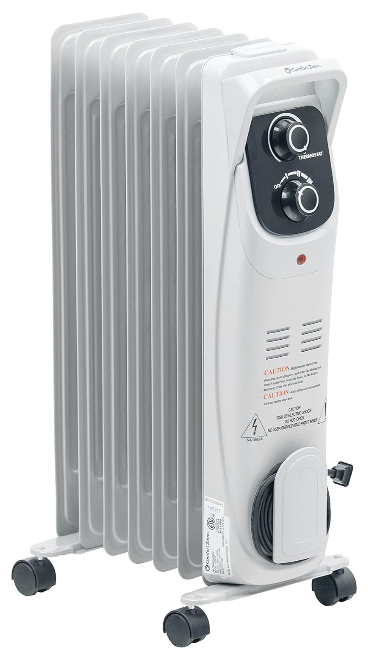 Drevy CZ8008 1,500-Watt Electric Oil-Filled Radiant Radiator Heater ...