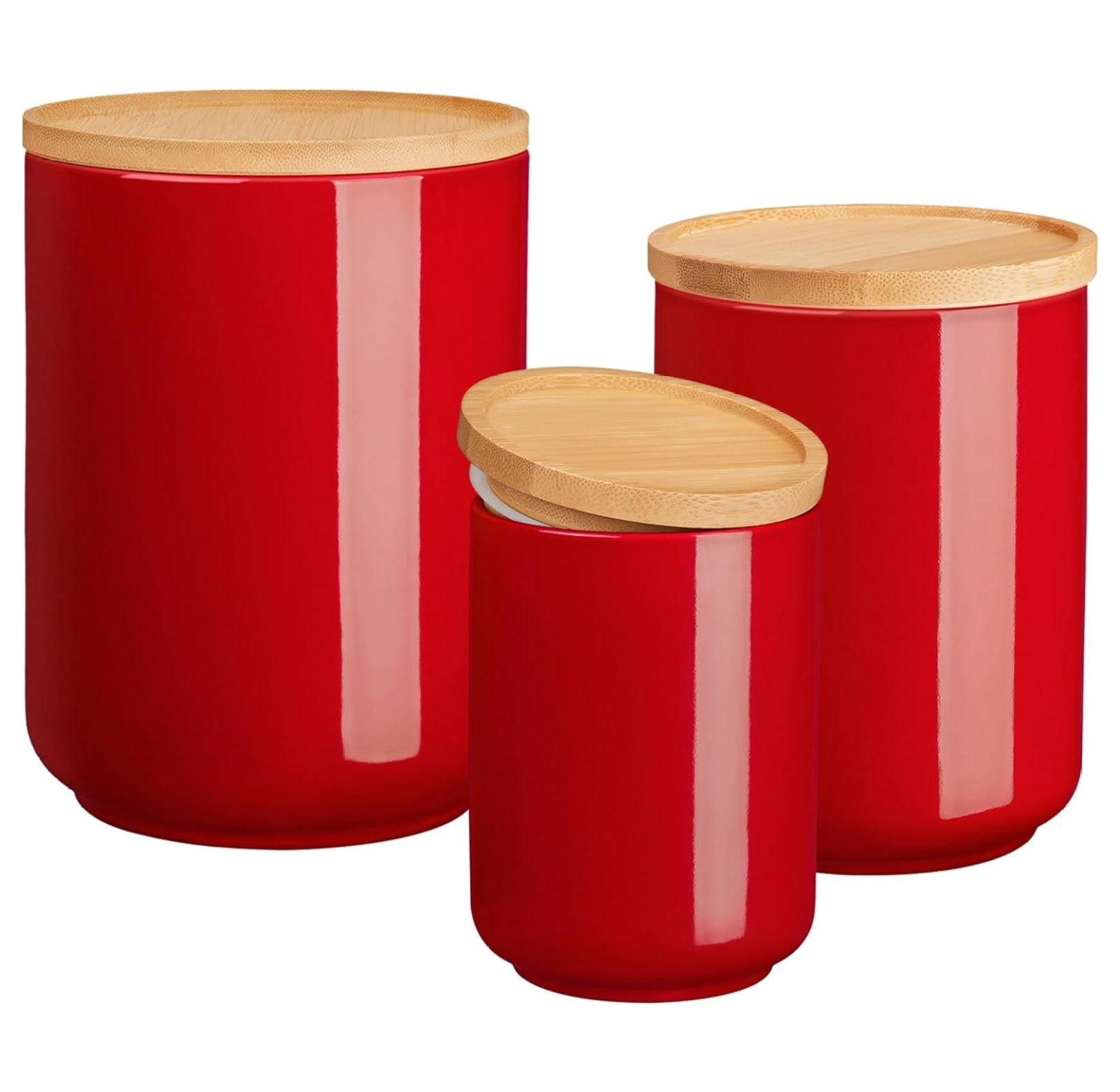 Drevy Canister Sets for Kitchen, Ceramic Food Storage Canisters for ...