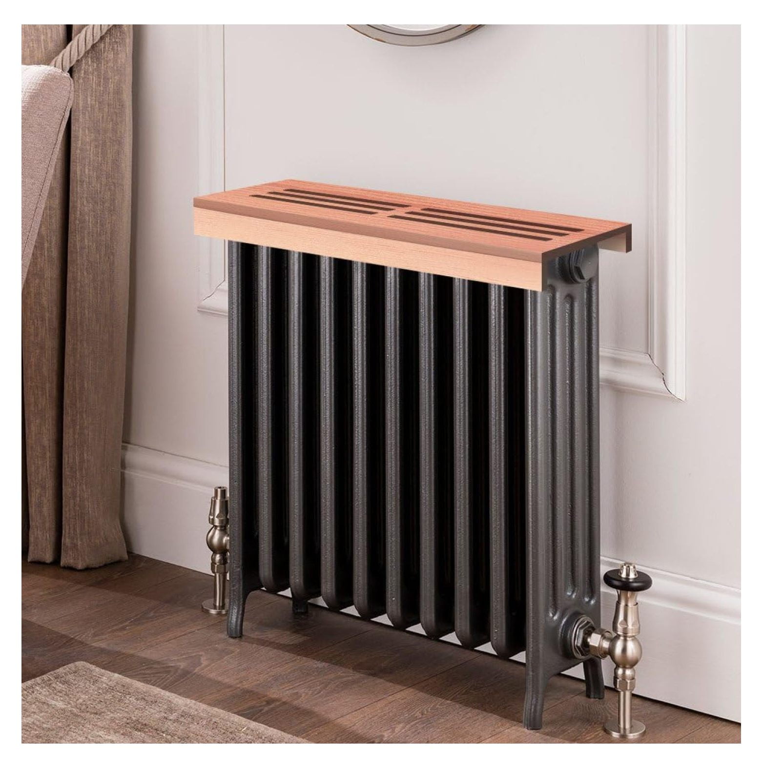 Drevy Cedar Wooden Radiator Cover Shelf, Radiator Size 12" Width x 8 ...