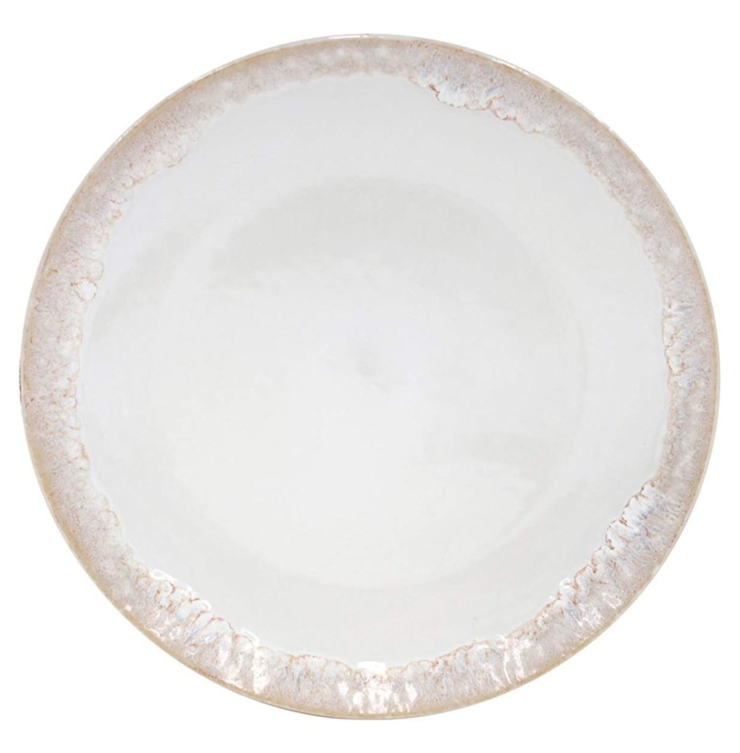 Drevy Ceramic Stoneware 11'' Dinner Plate - Taormina Collection, White | Microwave & Dishwasher ...