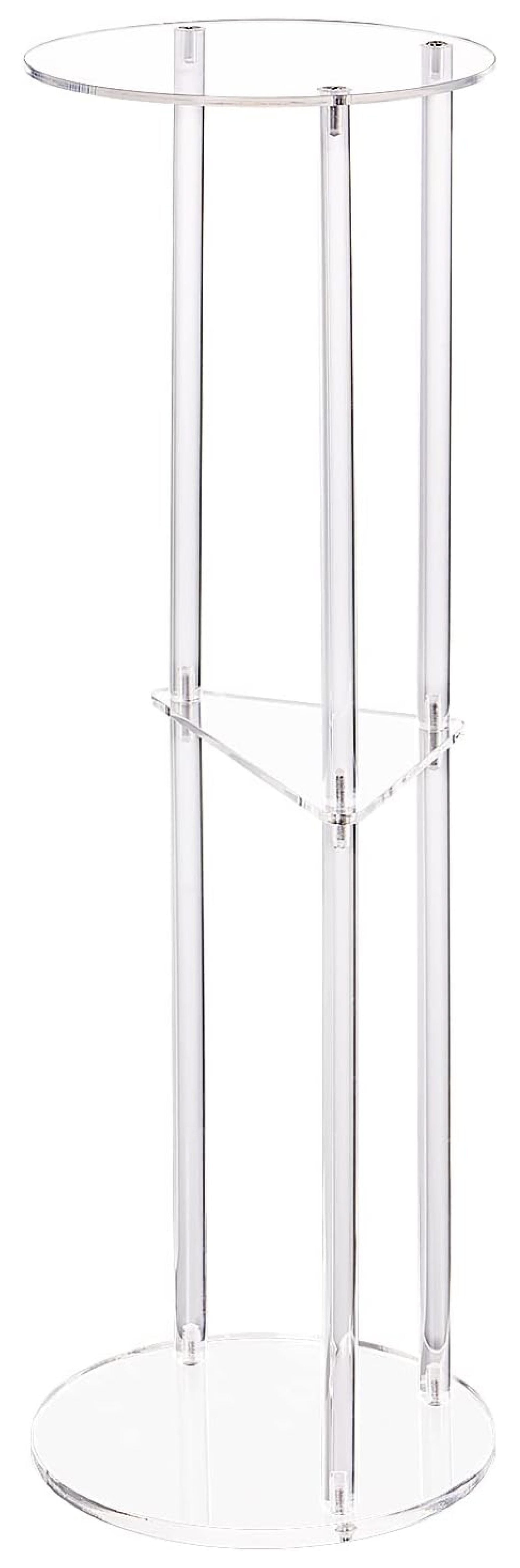 Drevy Clear Drink Table for Small Spaces, Martini Table for Living Room ...