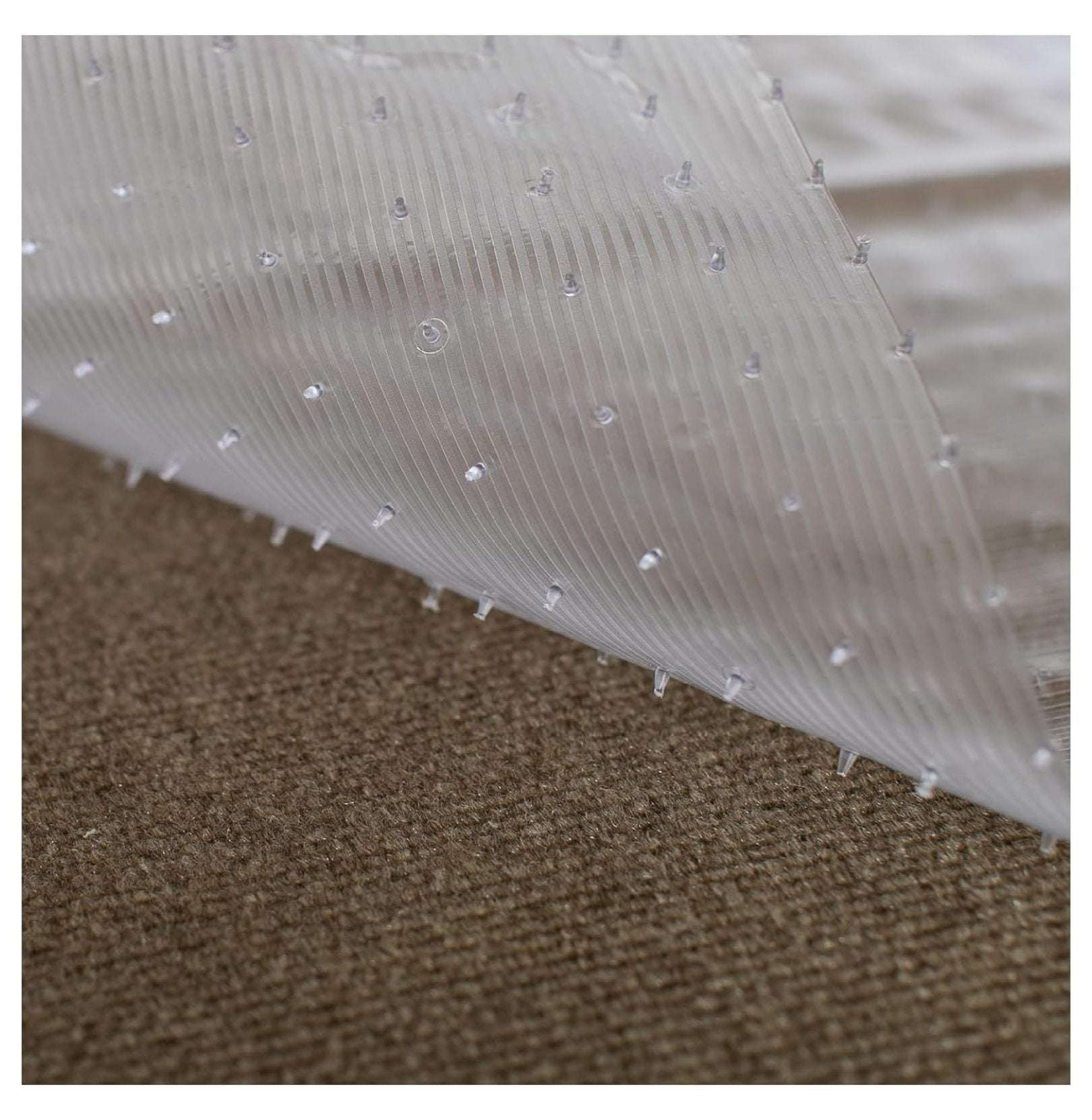 Drevy Clear Vinyl Plastic Floor Runner/Protector for Low-Pile Carpet ...