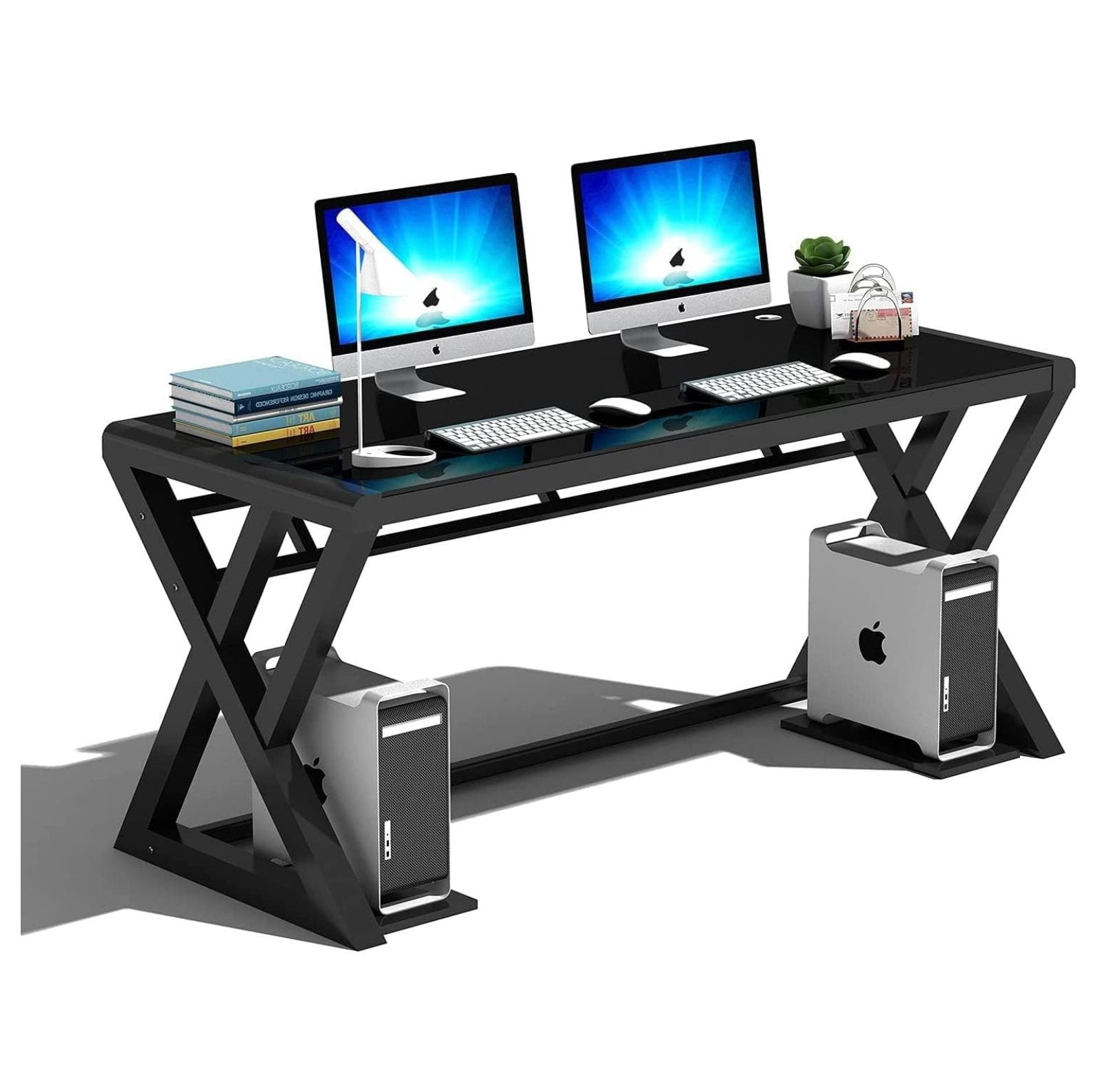 Drevy Computer Desk & Gaming Desk, Home Office Desks 55.1 Inch- Modern ...