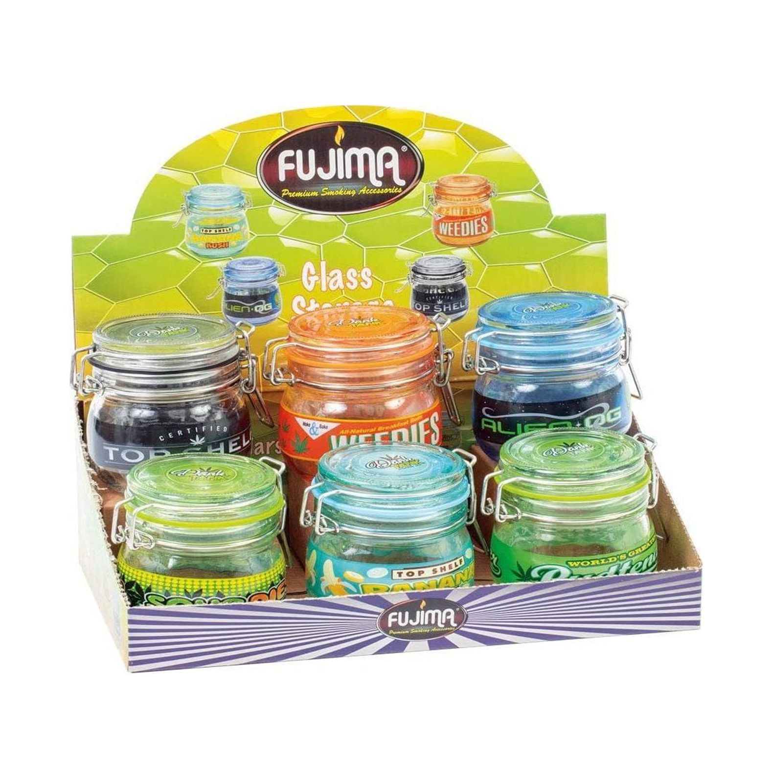 Drevy Dank Tank Glass Storage Jars | 2.75" | Asst | 6pc Display ...