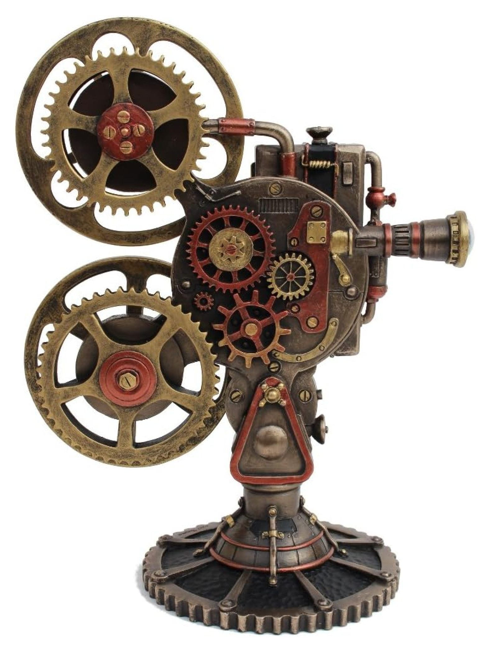 Drevy Design Steampunk Projector Statue Cold Cast Resin Antique Bronze ...