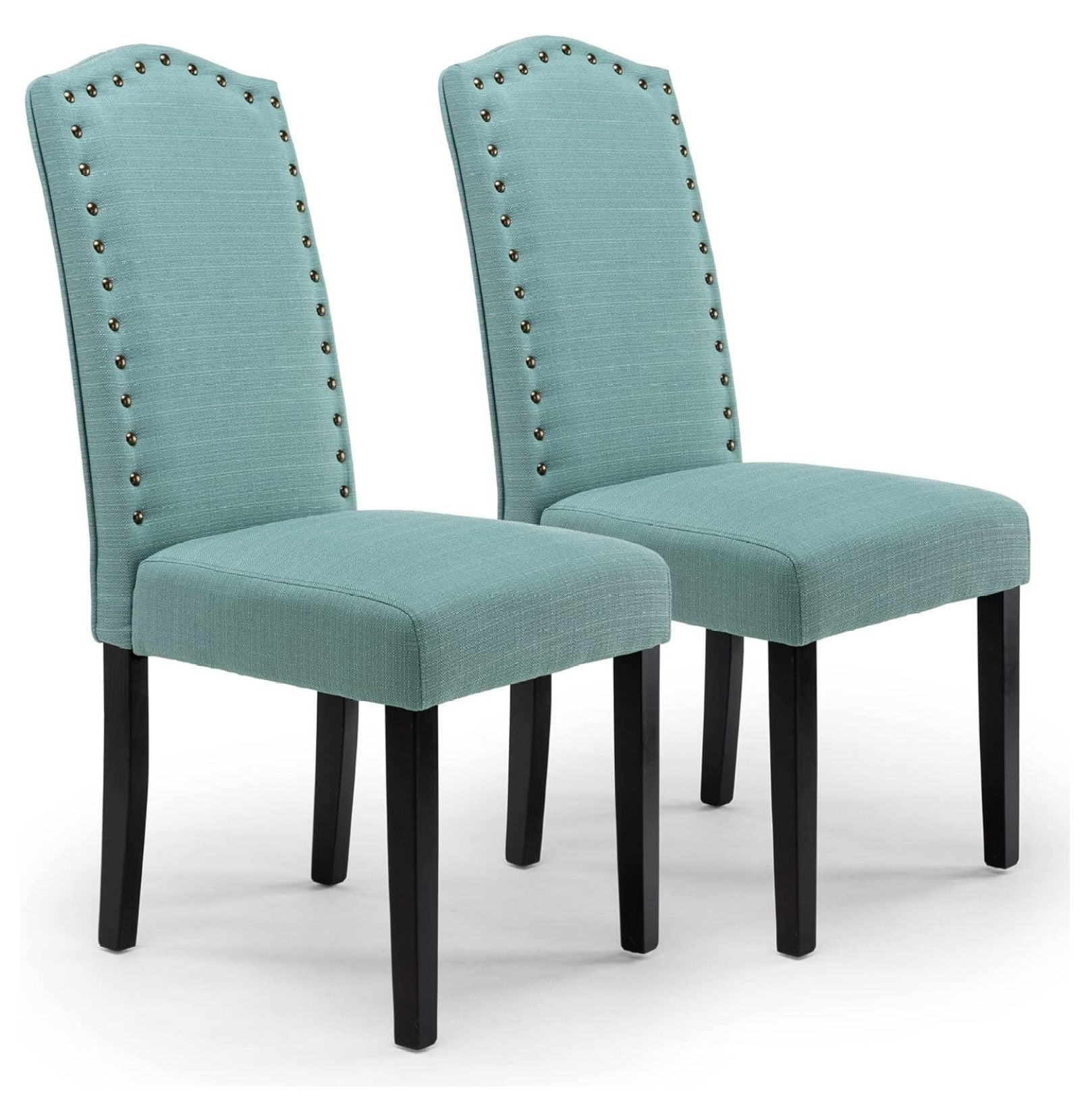 Drevy Dining Chairs Set of 2, High Back Fabric Upholstered Parsons ...