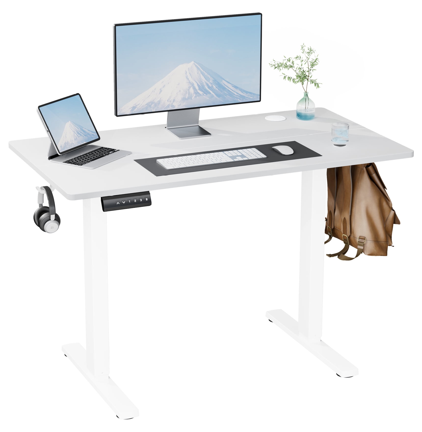 Drevy Ergonomic Height Adjustable Table with T-Shaped Metal Bracket ...
