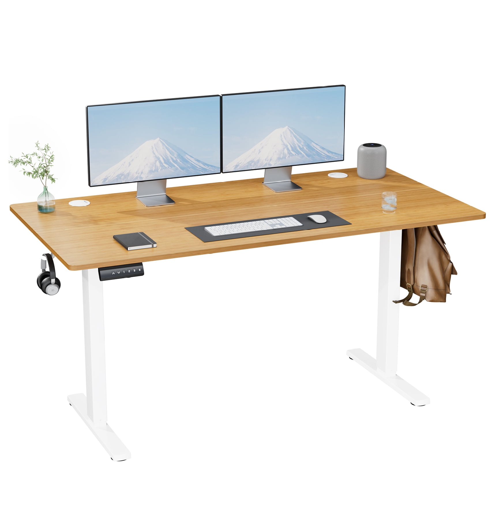 Drevy Ergonomic Height Adjustable Table with T-Shaped Metal Bracket ...