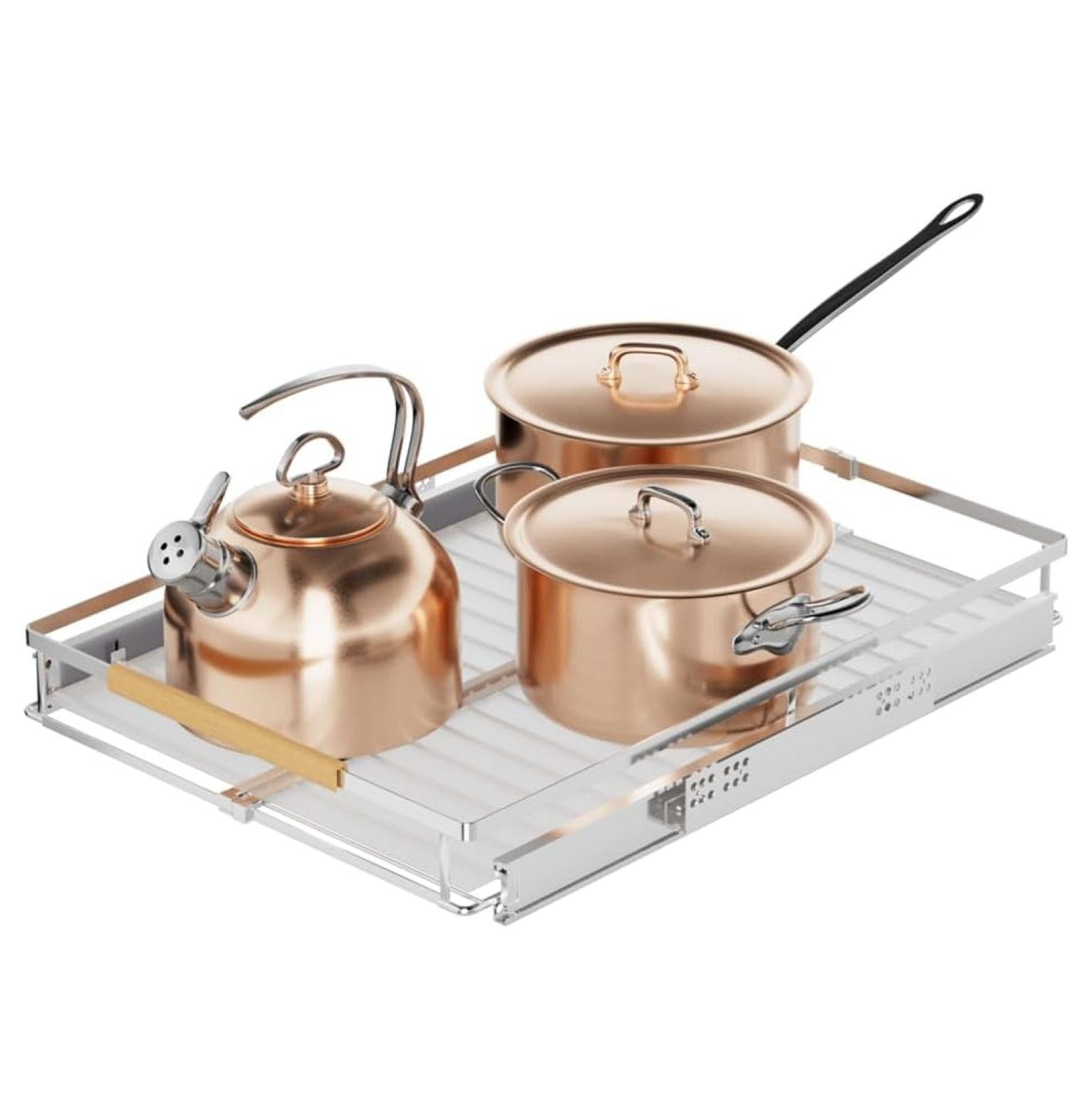 Drevy Expandable Pull Out Cabinet Organizer - Heavy Duty Slide Out ...