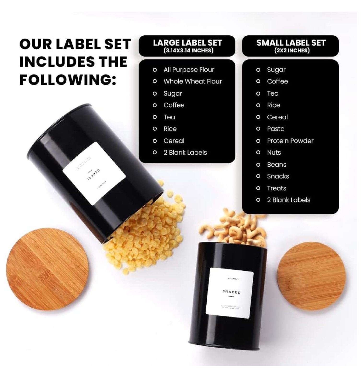 Drevy Flour and Sugar Containers, Kitchen Containers, Sugar Canisters ...