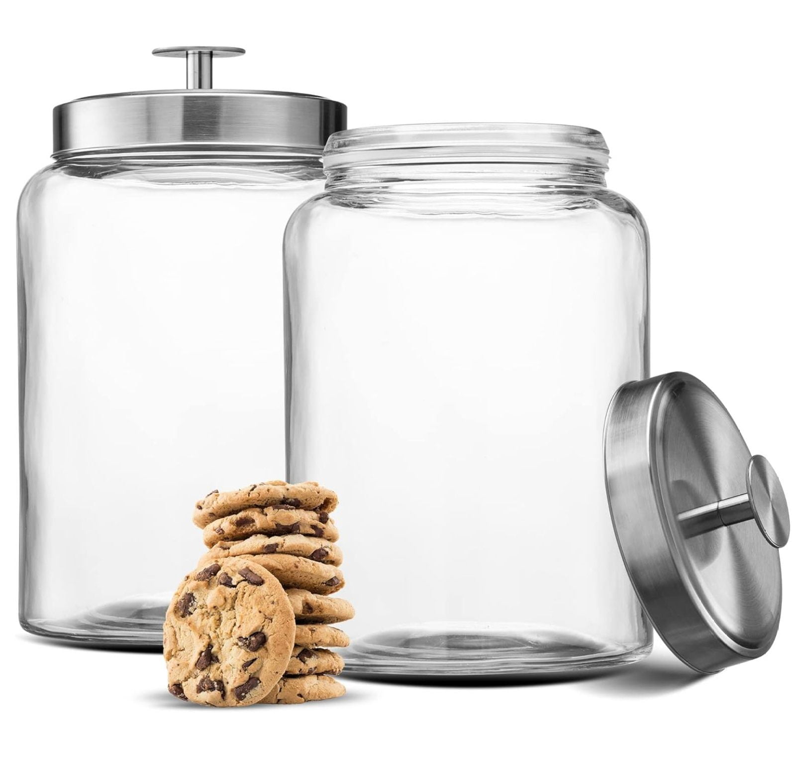 Drevy Glass Kitchen Canister Set, Food & Storage Containers for Pantry ...