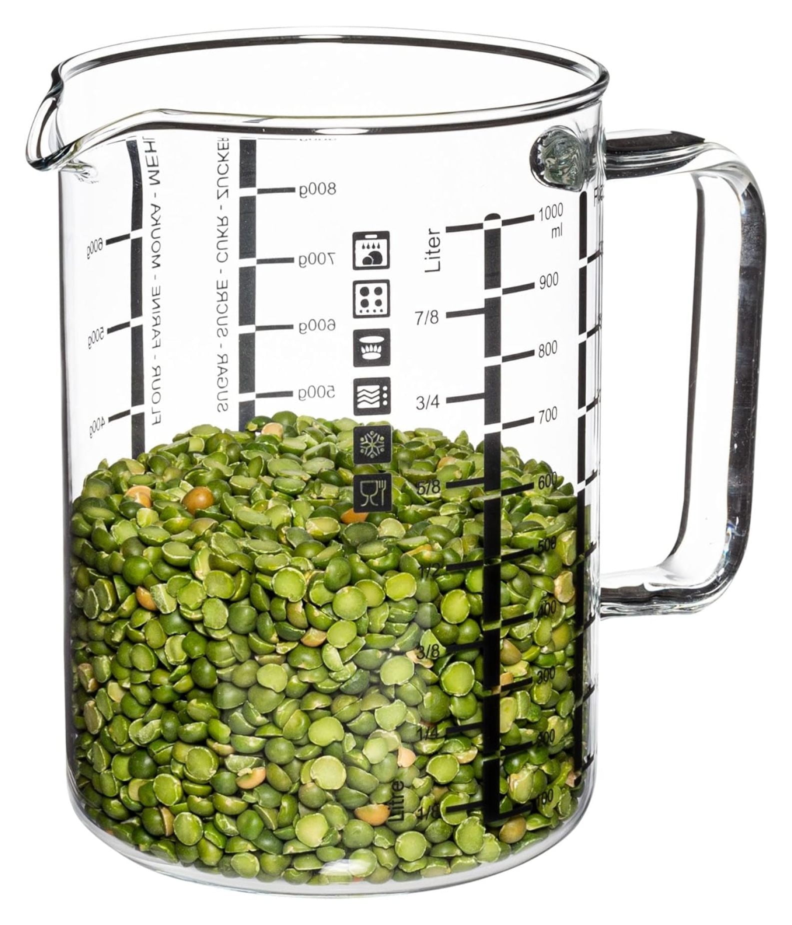 Drevy Glass Measuring Cups in Grams, Borosilicate Glass Ml Measuring Cup, 32 Oz Liquid Measuring ...