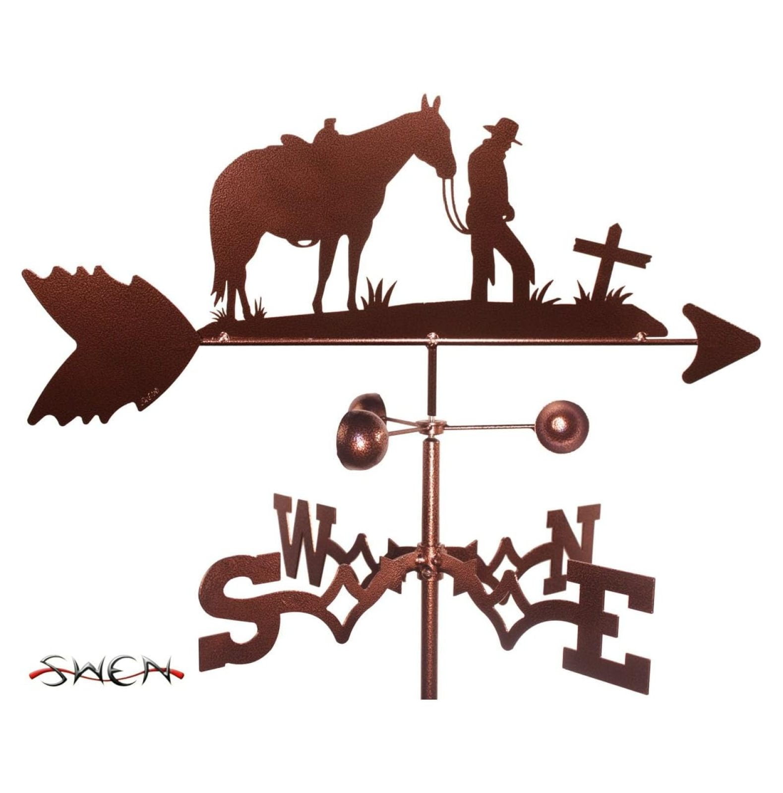 Drevy Hand Made and Cross Horse Flat Post Mount Weathervane ~New ...